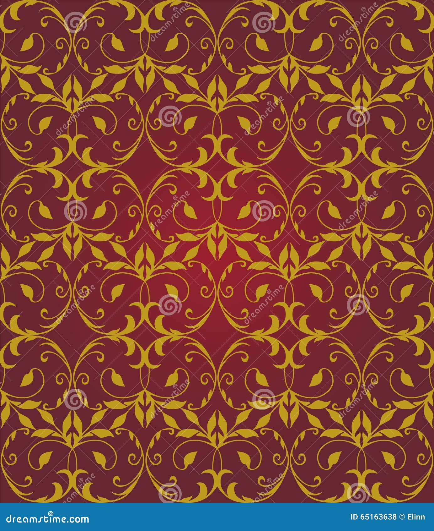 Seamless Red & Gold Floral Elegant Pattern Stock Vector - Illustration ...