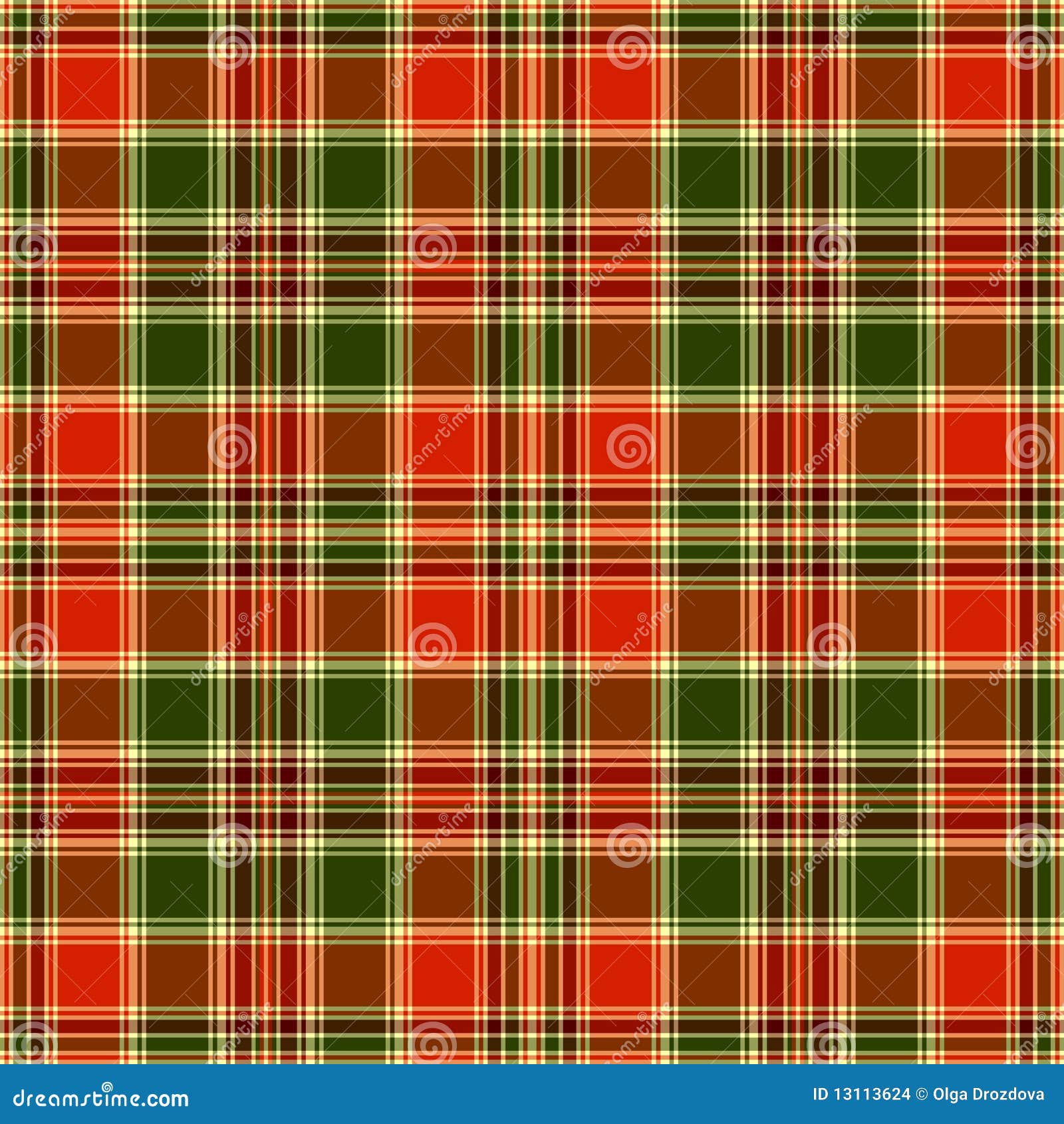 Seamless Red and Green Pattern Stock Vector - Illustration of ornament ...