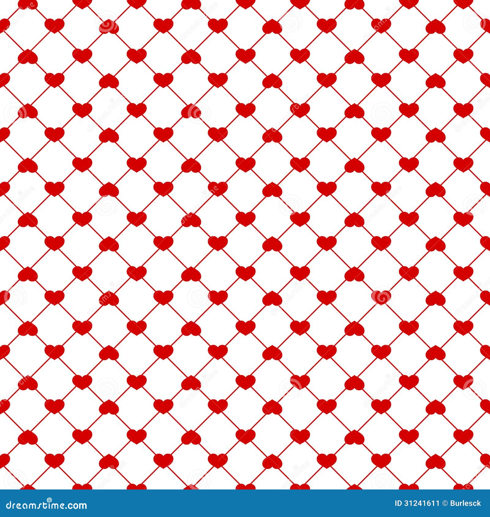 Seamless Red Hearts Pattern Stock Vector - Illustration of happy, heart ...