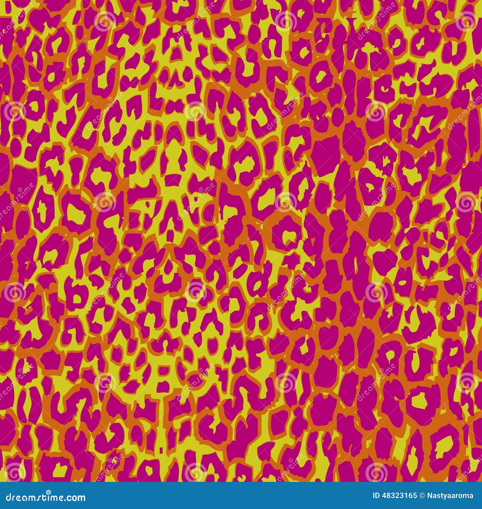 Seamless Red Leopard Print. Stock Vector - Image: 48323165
