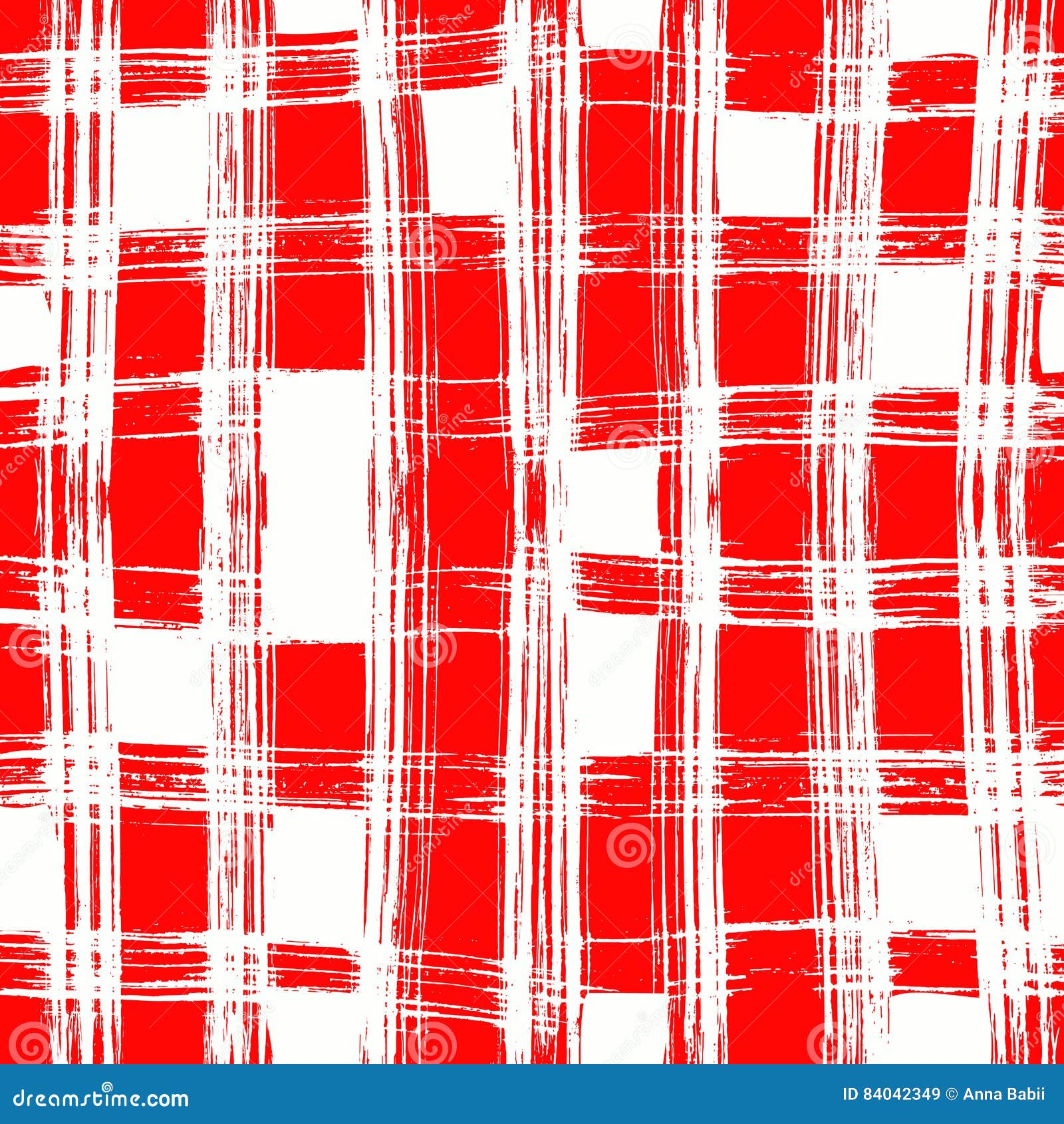 Seamless Red Pattern with Hand Drawn Horizontal and Vertical Lines ...