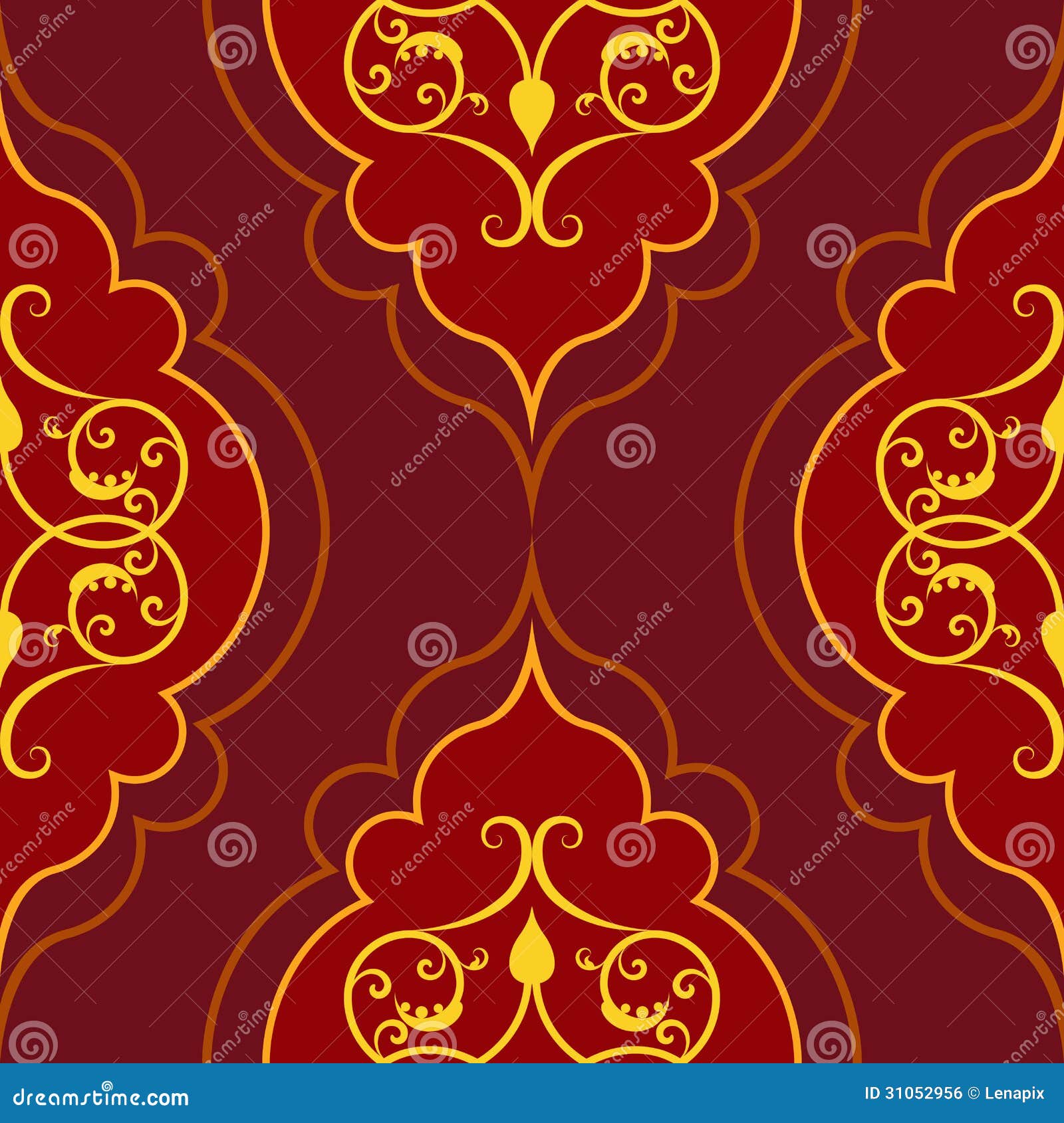 Seamless red pattern. stock vector. Illustration of abstract - 31052956