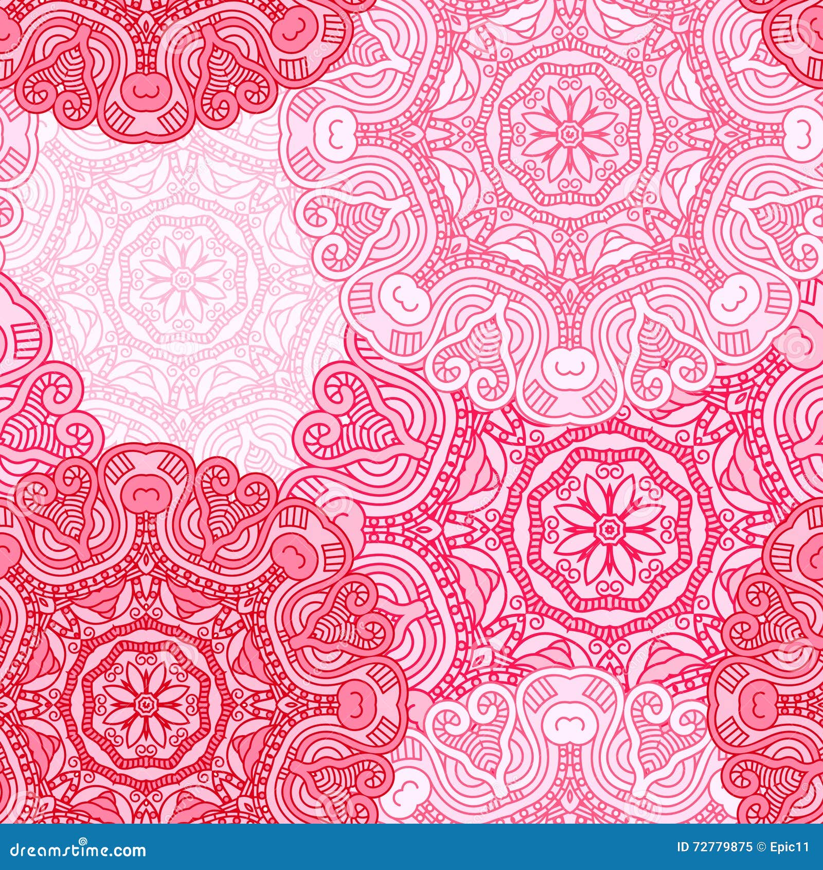 Seamless red pattern. stock vector. Illustration of retro - 72779875