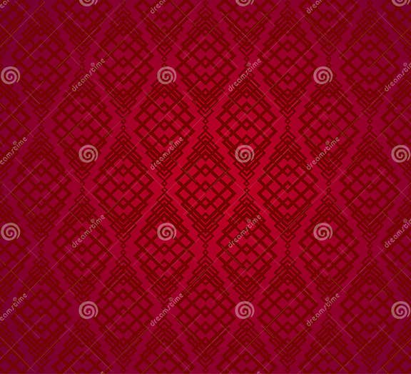 Seamless Red Retro Pattern Background Stock Vector - Illustration of ...