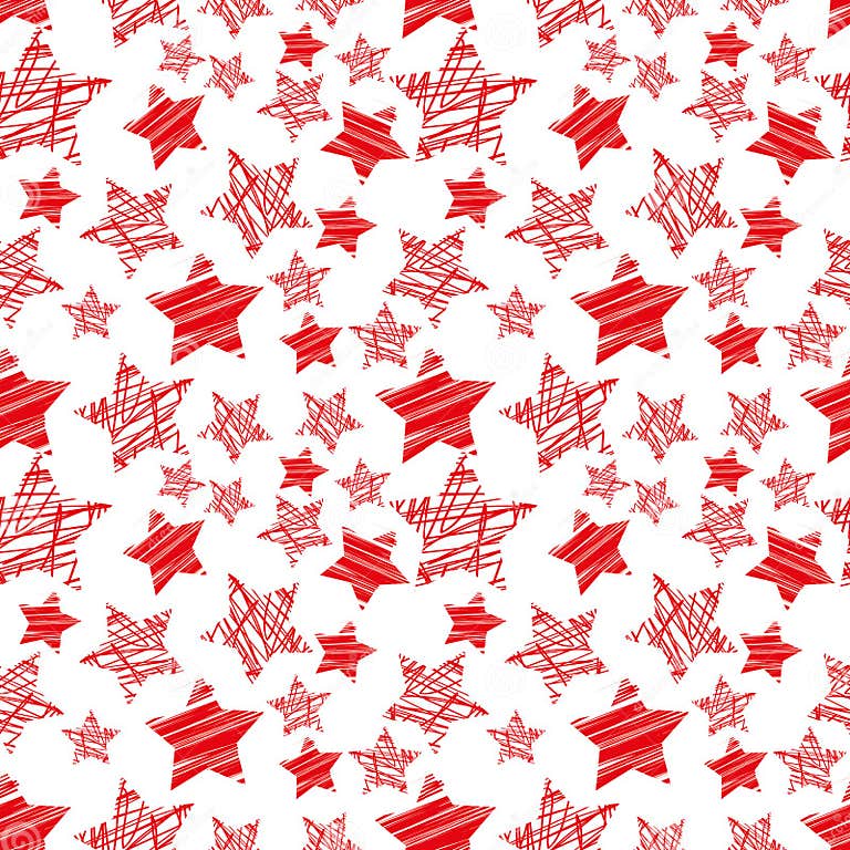 Seamless Red Star Pattern Vector Stock Vector - Illustration of ...
