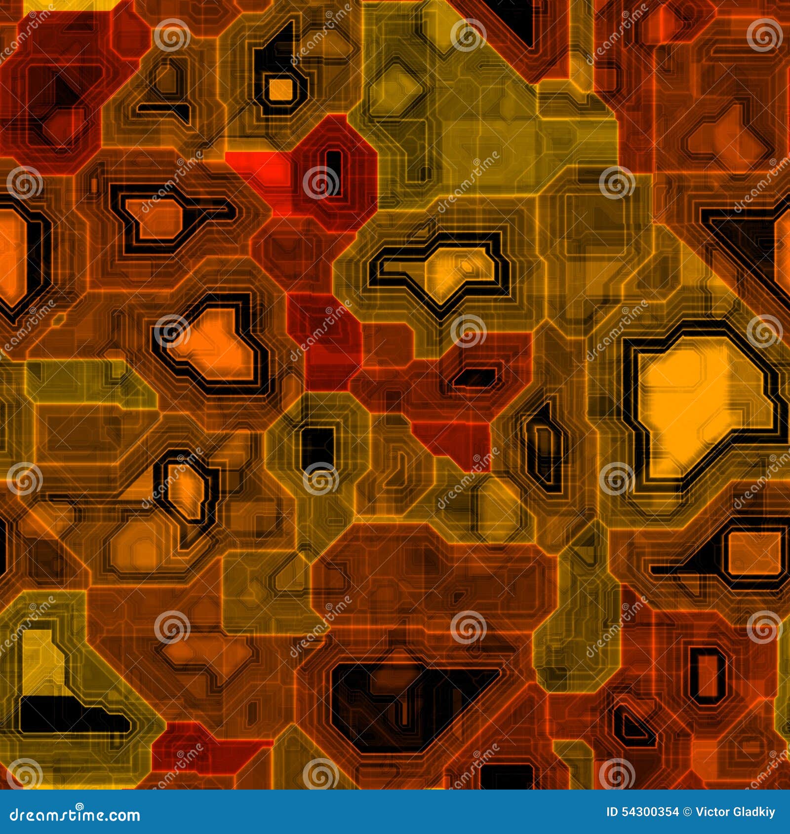 Seamless Red Techno Background Stock Illustration - Illustration of ...