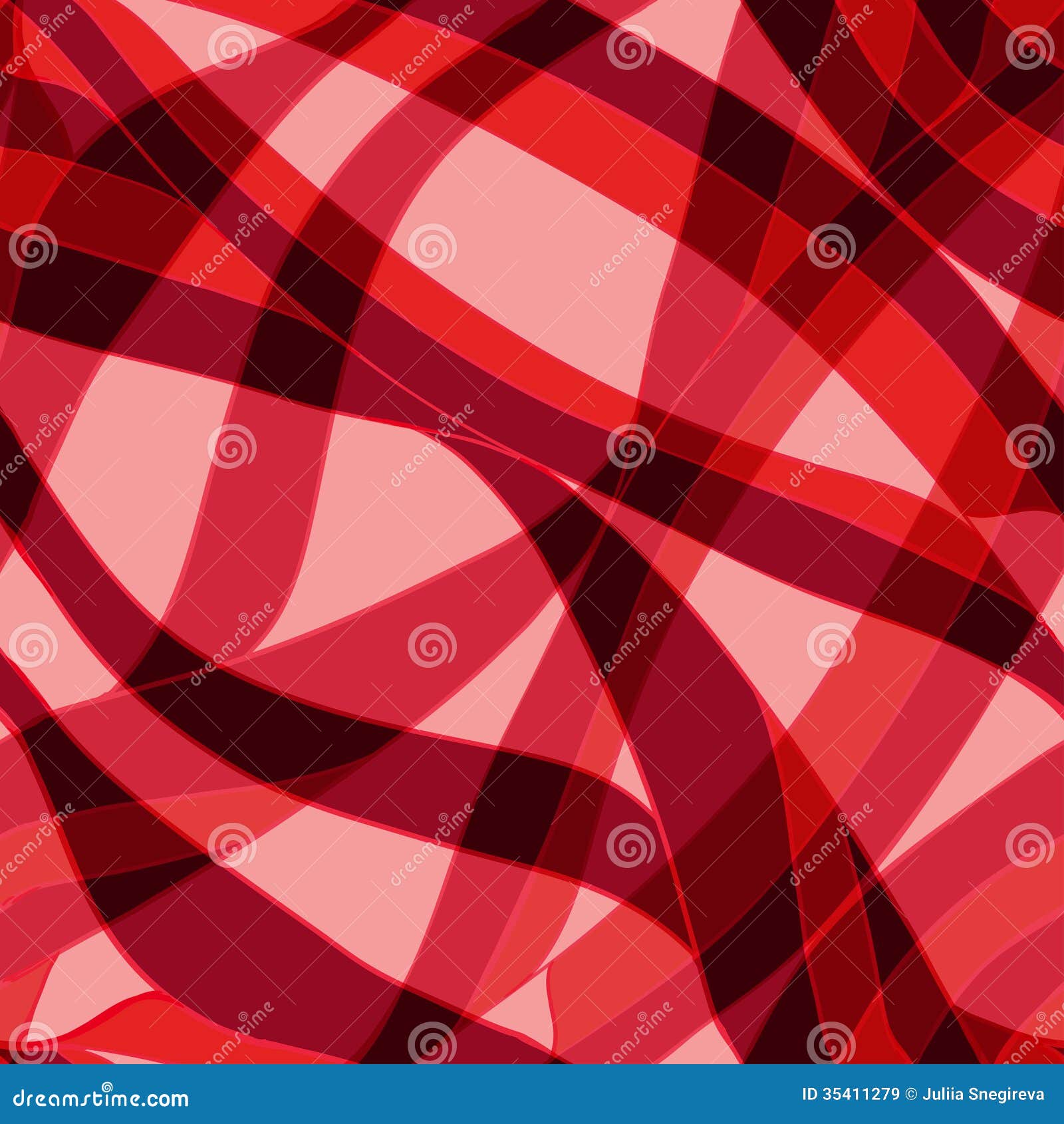 Seamless Red Wave Hand-drawn Pattern Stock Vector - Illustration of ...