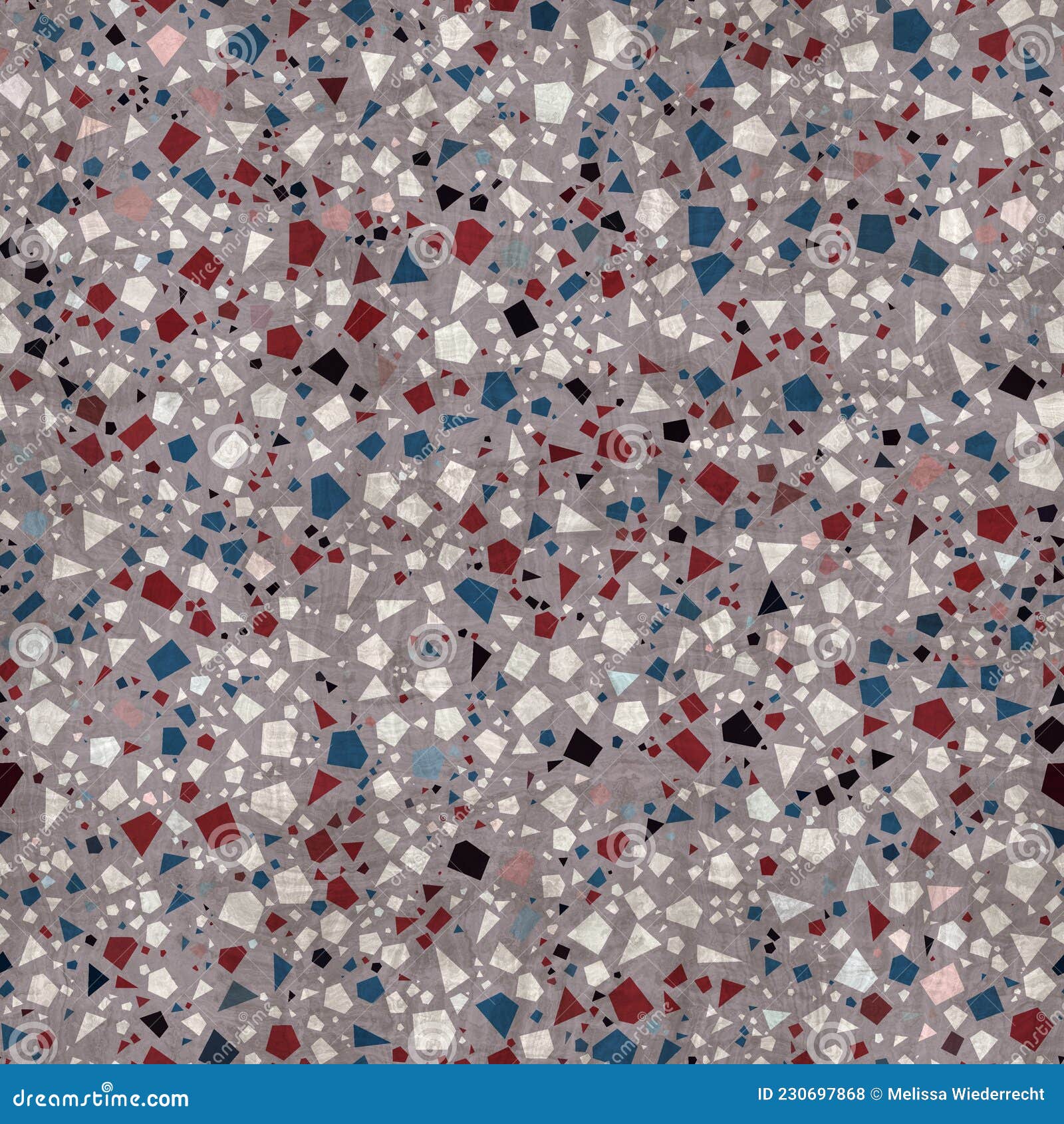 Seamless Red White and Blue Pattern of Packed Polygons with Overlay ...