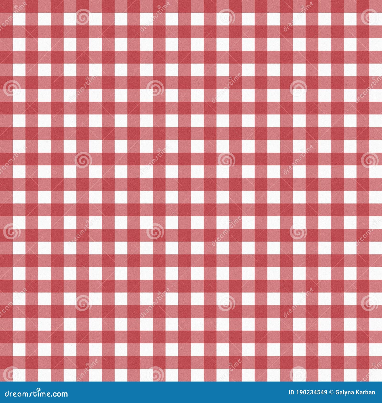 Seamless Red and White Checkered Vichy Pattern with a Noise Texture ...