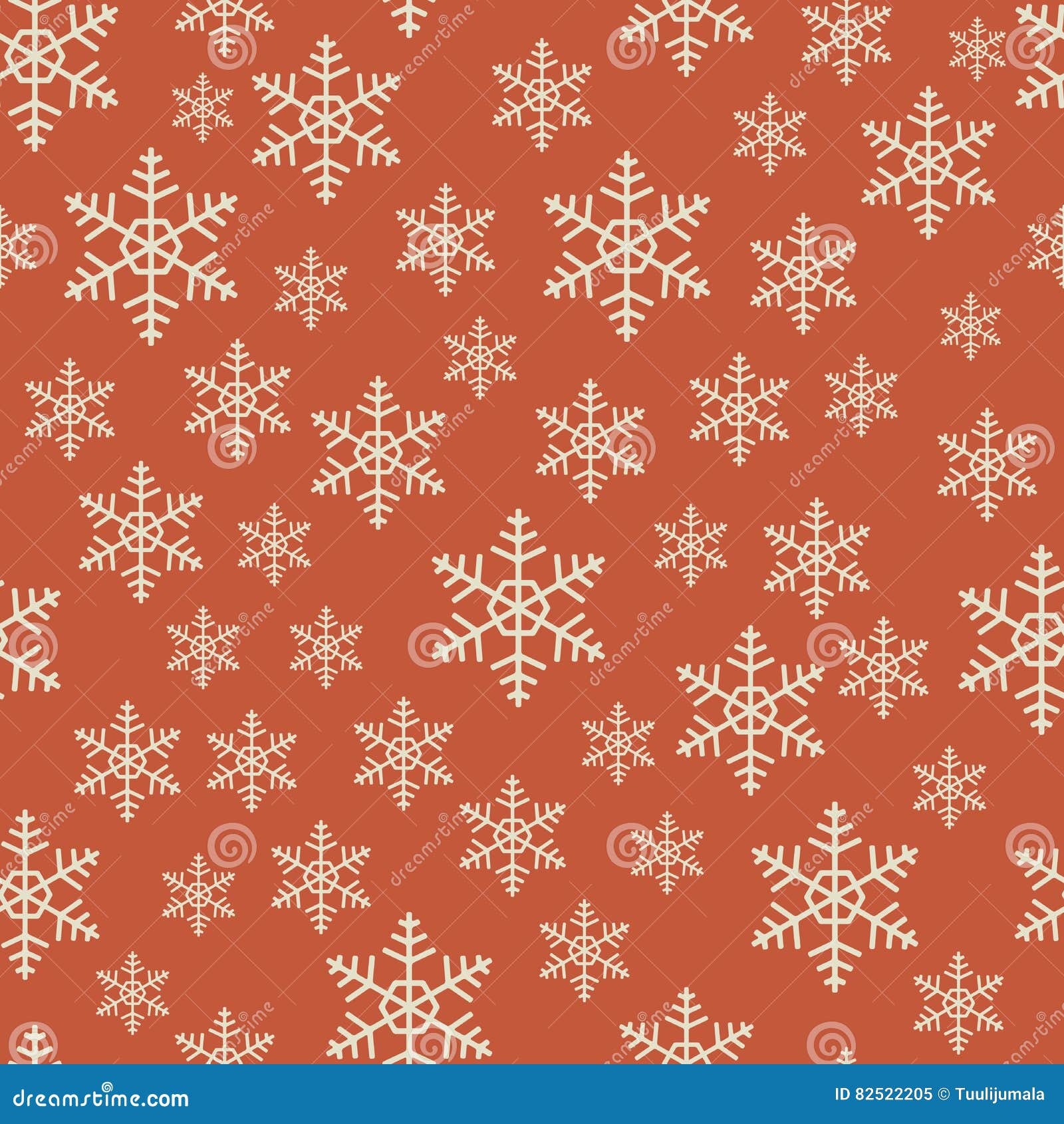 Seamless Red and White Christmas Snowflake Pattern. Stock Vector ...