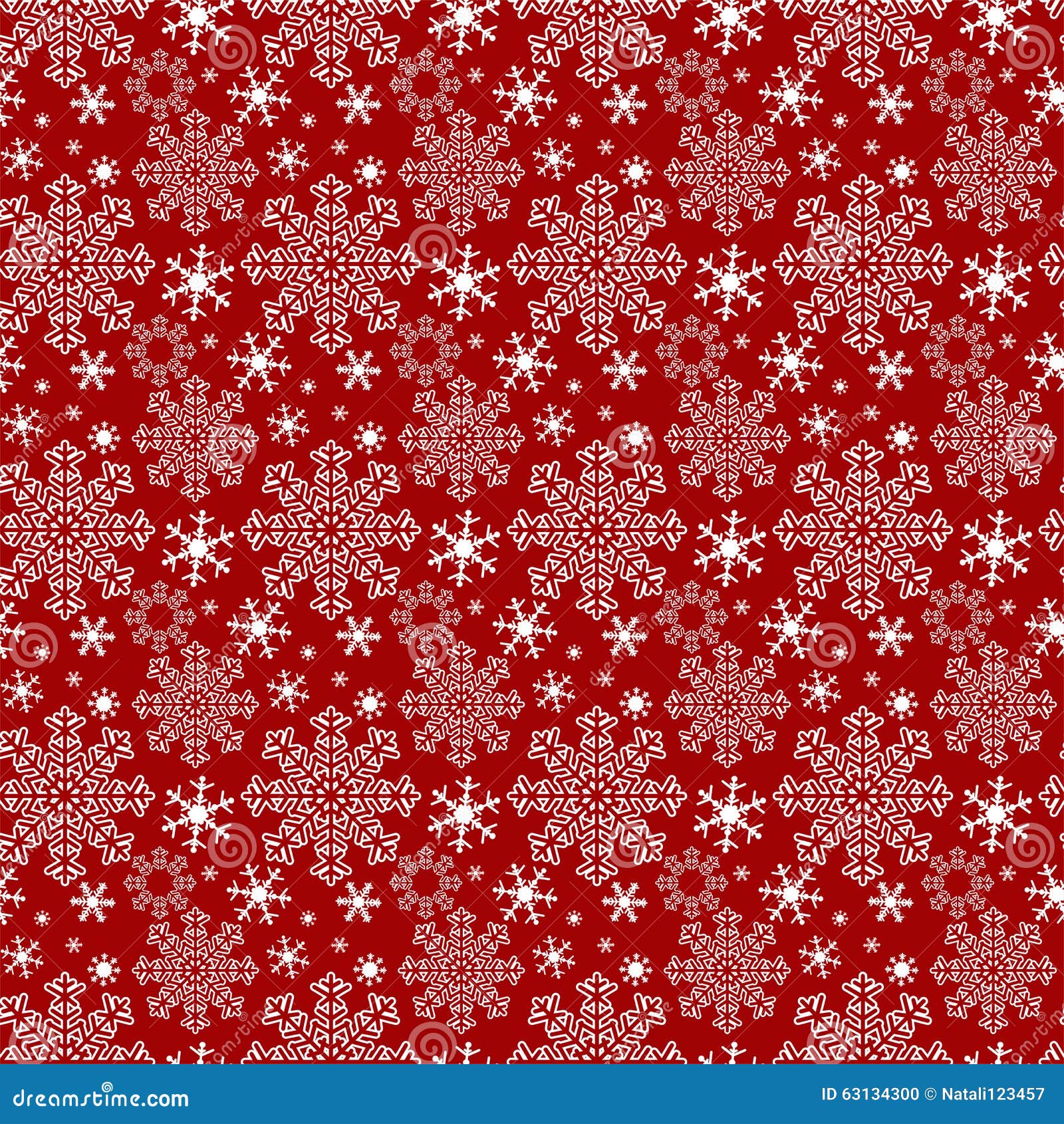 Seamless Red Winter Wallpaper with Snowflakes Stock Vector ...