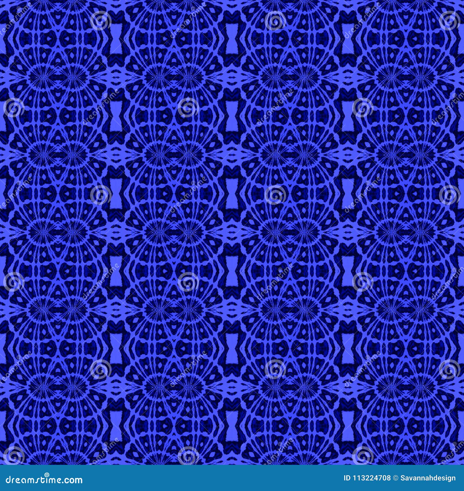 Seamless Regular Diamond Pattern Blue Black Stock Illustration ...