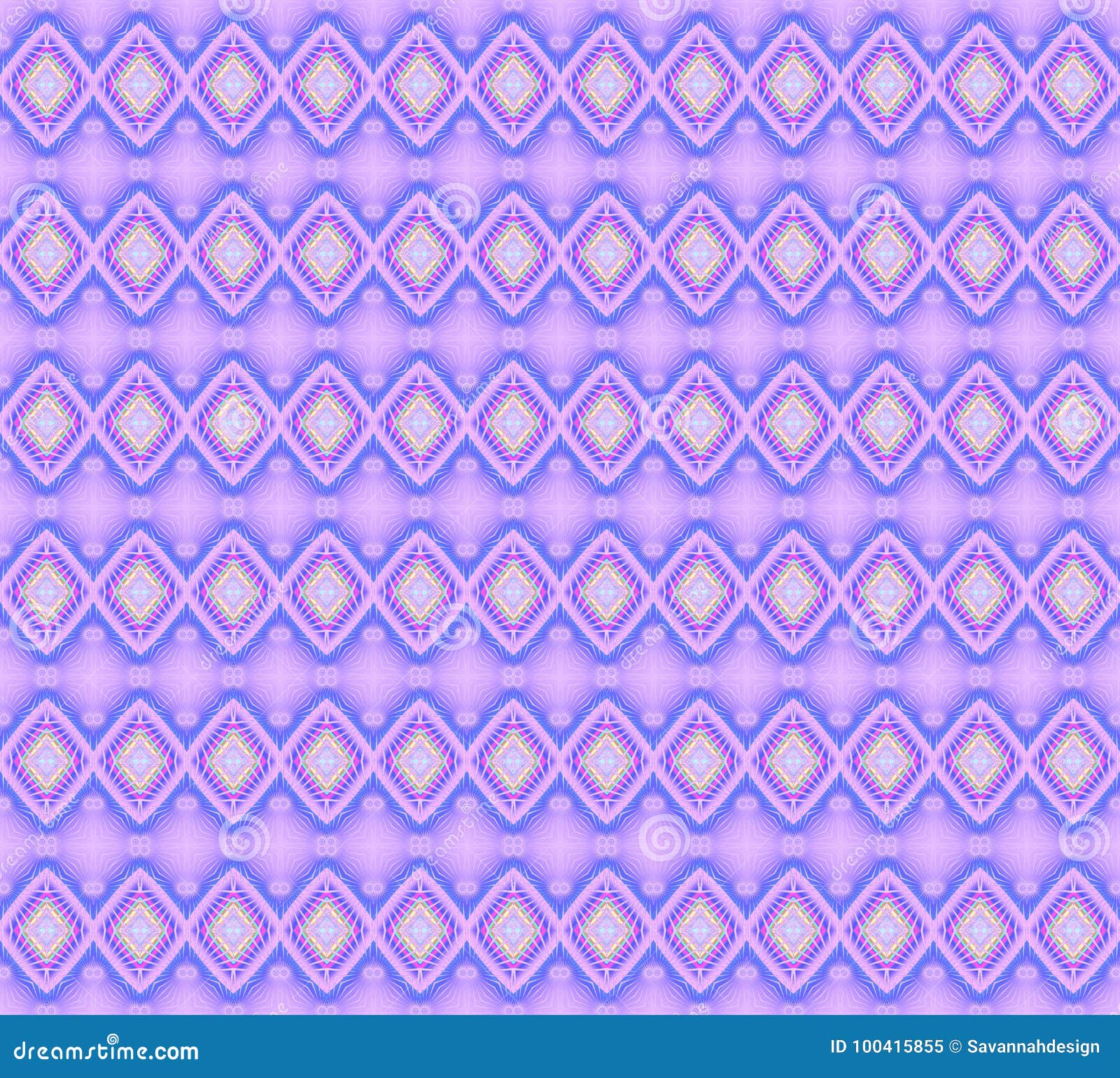 Seamless Regular Diamond Pattern Purple Violet Blue Yellow Stock ...