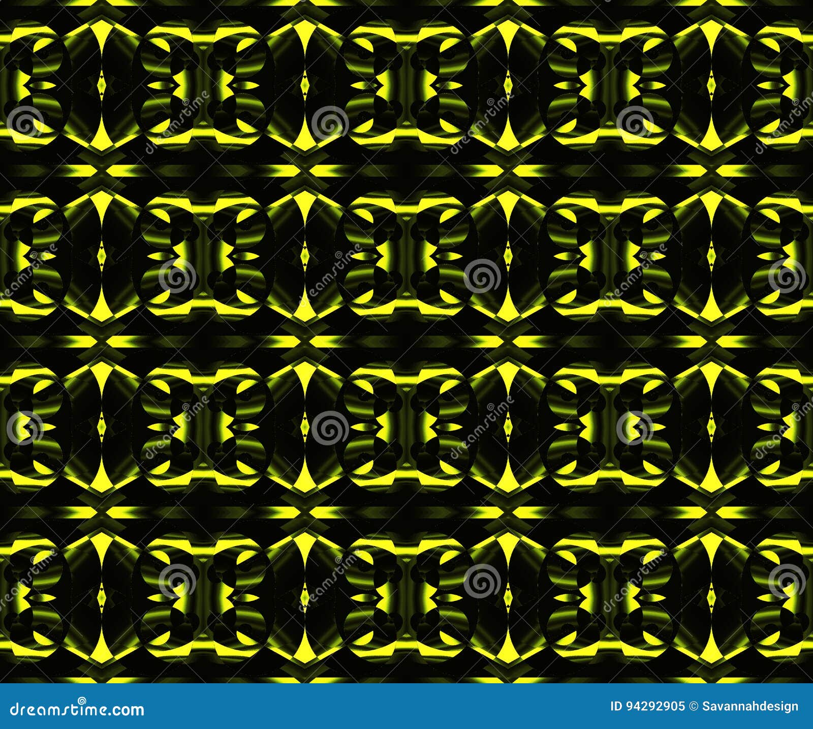 Seamless Regular Diamond Pattern Yellow Black Stock Illustration ...