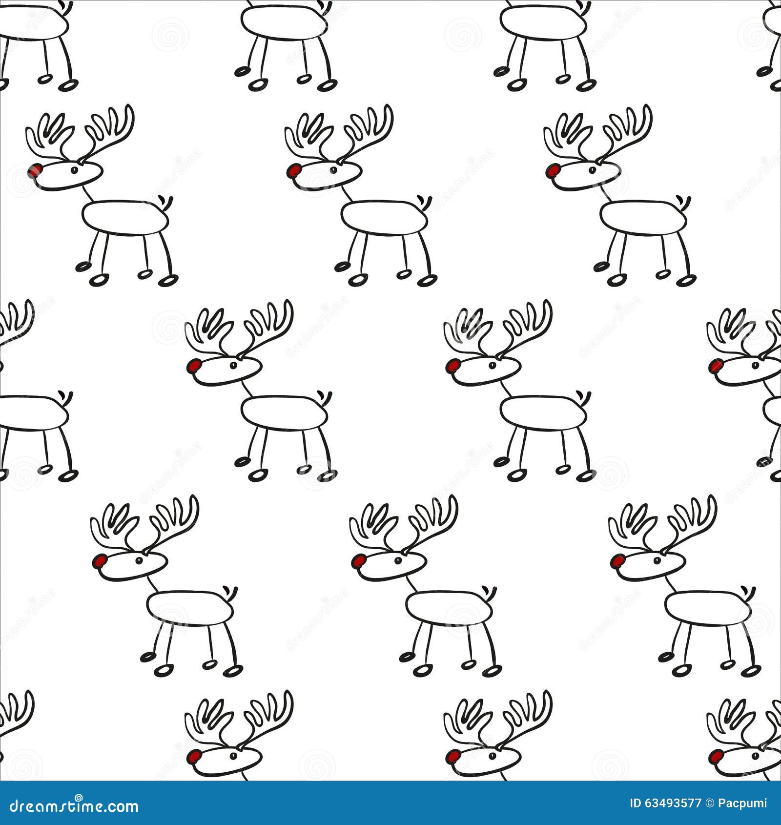 Seamless reindeer pattern stock illustration. Illustration of cover ...