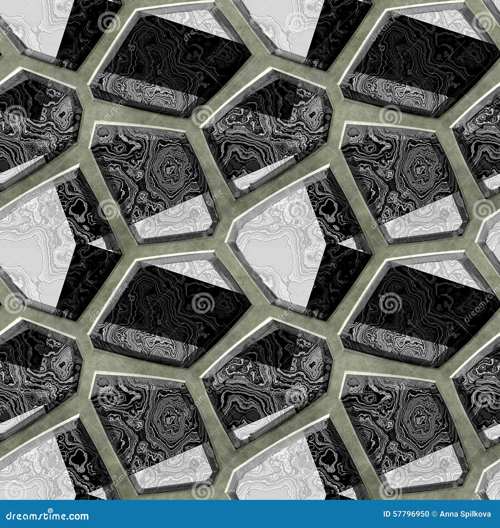 Seamless Relief Marbled Pattern of Sharp Polygonal Stones Stock ...