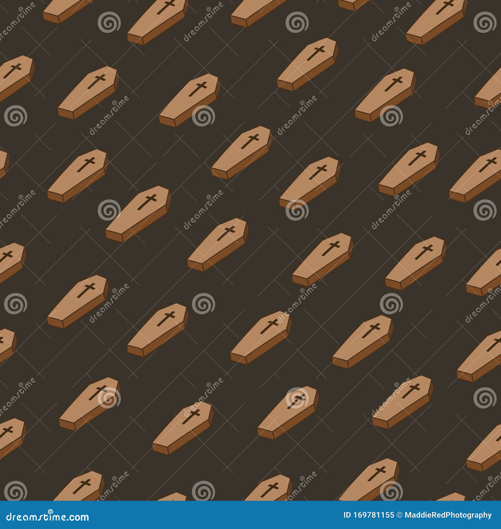 Coffin Side View White On White. Stock Photo | CartoonDealer.com #148608264