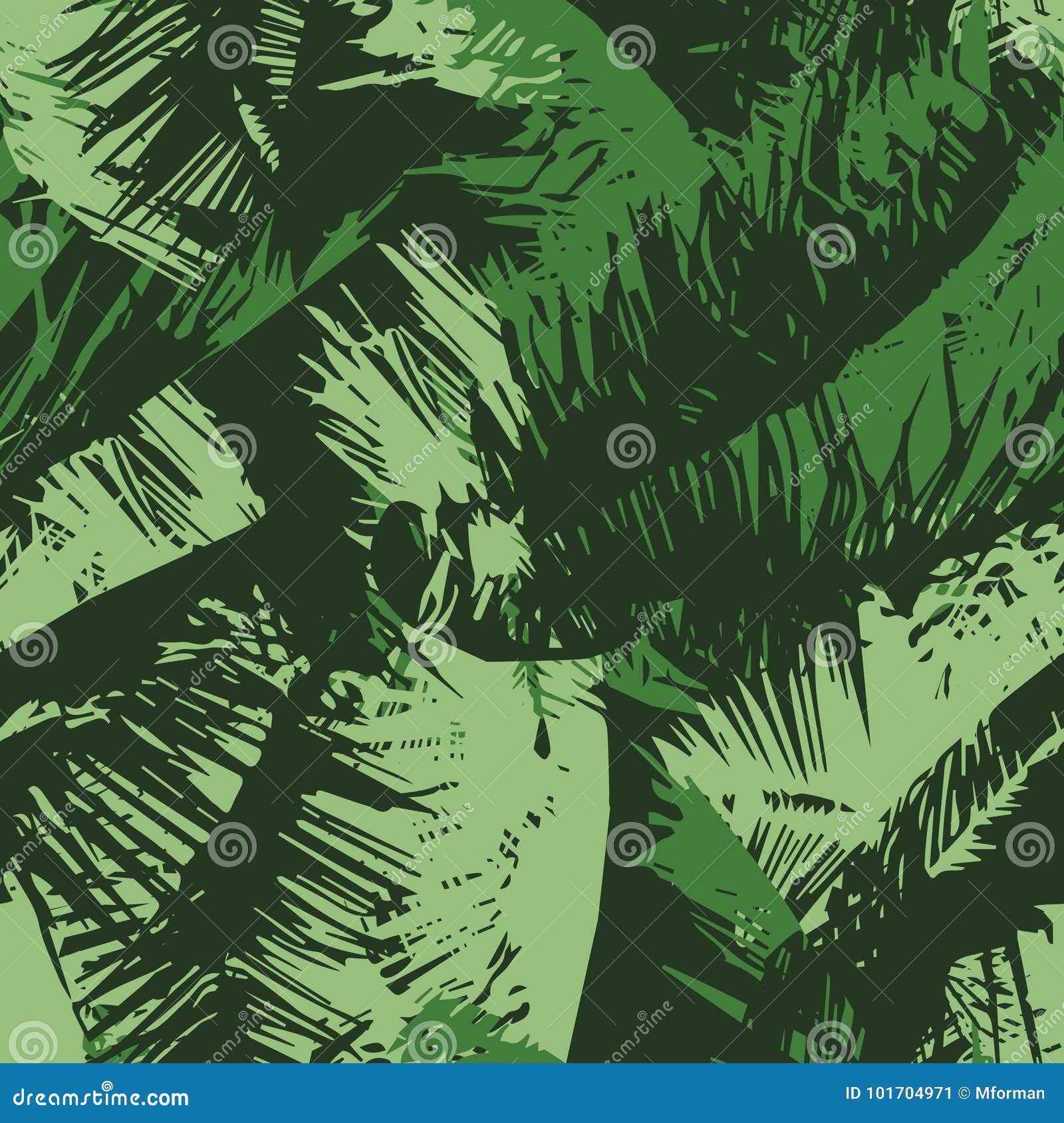 Seamless Repeat Palm Tree Canopy Stock Vector - Illustration of canopy ...