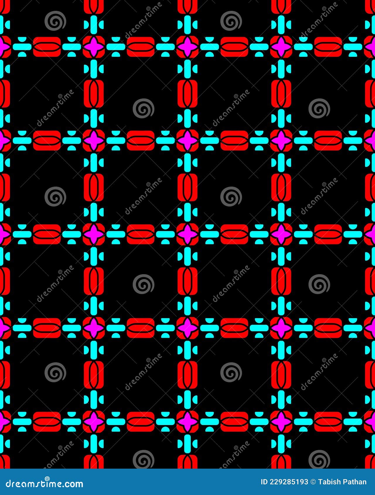 Seamless Repeat Pattern of Black Rectangles with Colorful Outlines ...