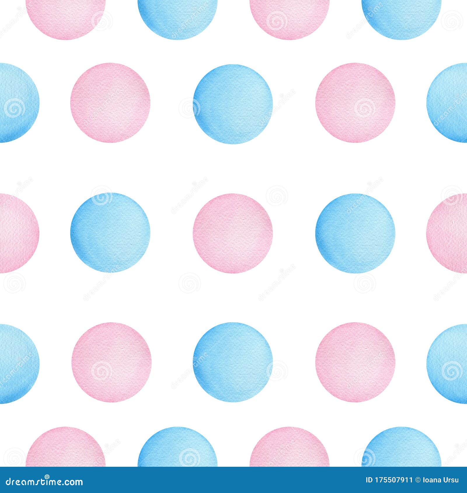 Seamless Repeat Pattern with Bubbles in Pink and Blue Hues, Bright and ...
