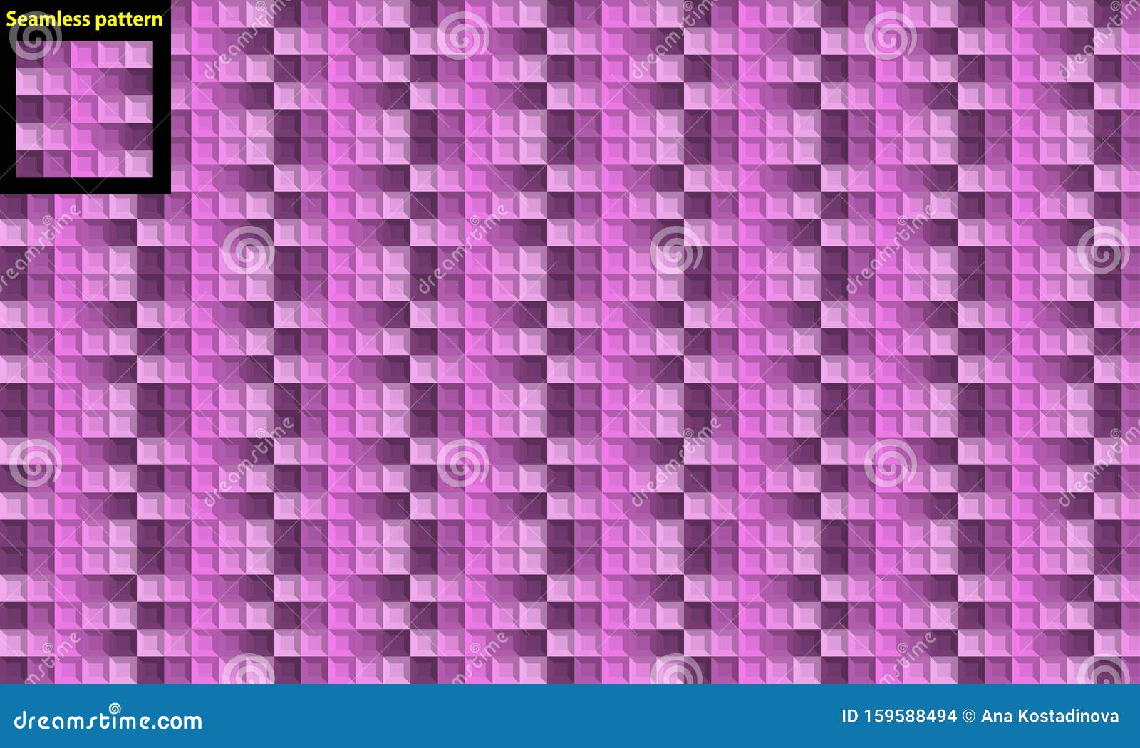 Horizontal Geometric Seamless Repeat Pattern of Gradient Squares in ...