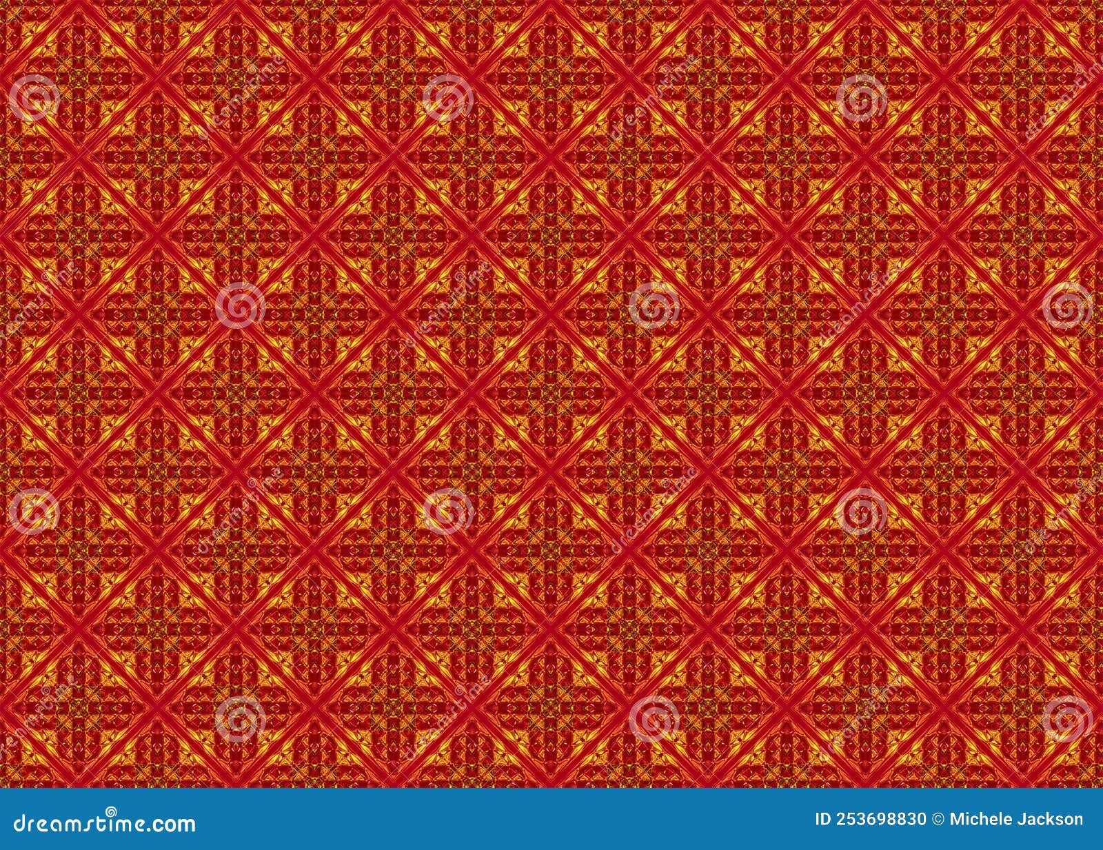 Orange and Red Seamless Repeat Pattern Illustration Stock Illustration ...