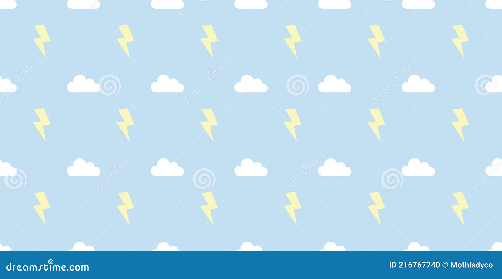 Seamless Repeat Pattern Vector BackgroundStorm, Sky with Clouds and ...