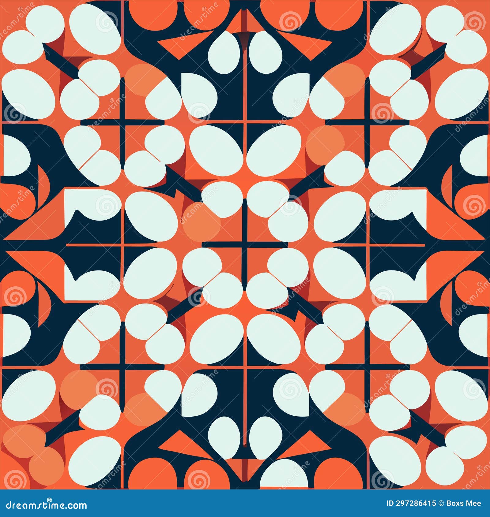 Seamless Repeatable Abstract Geometric Pattern of Geometric Shapes ...