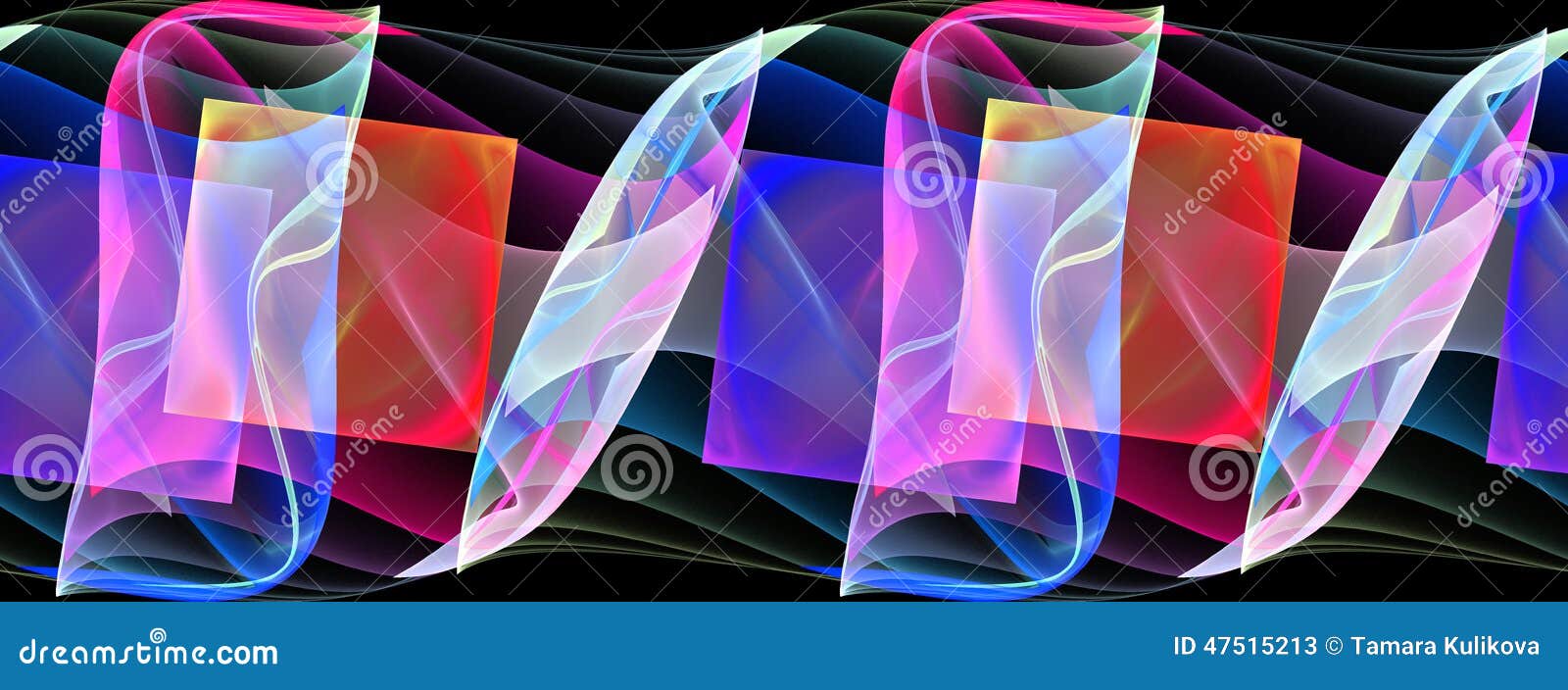 Seamless Repeatable Fractal Border Stock Illustration - Illustration of ...