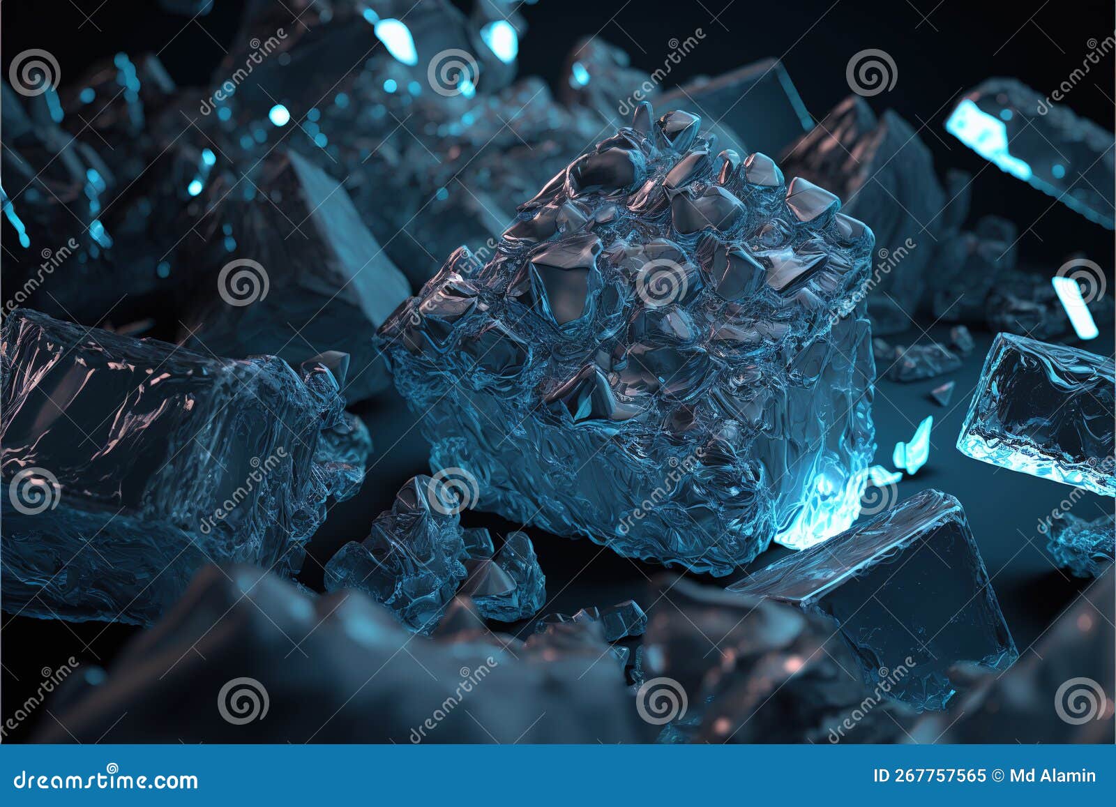 Seamless Repeatable Ice Texture, Hyper Realistic by AI Generated Stock ...