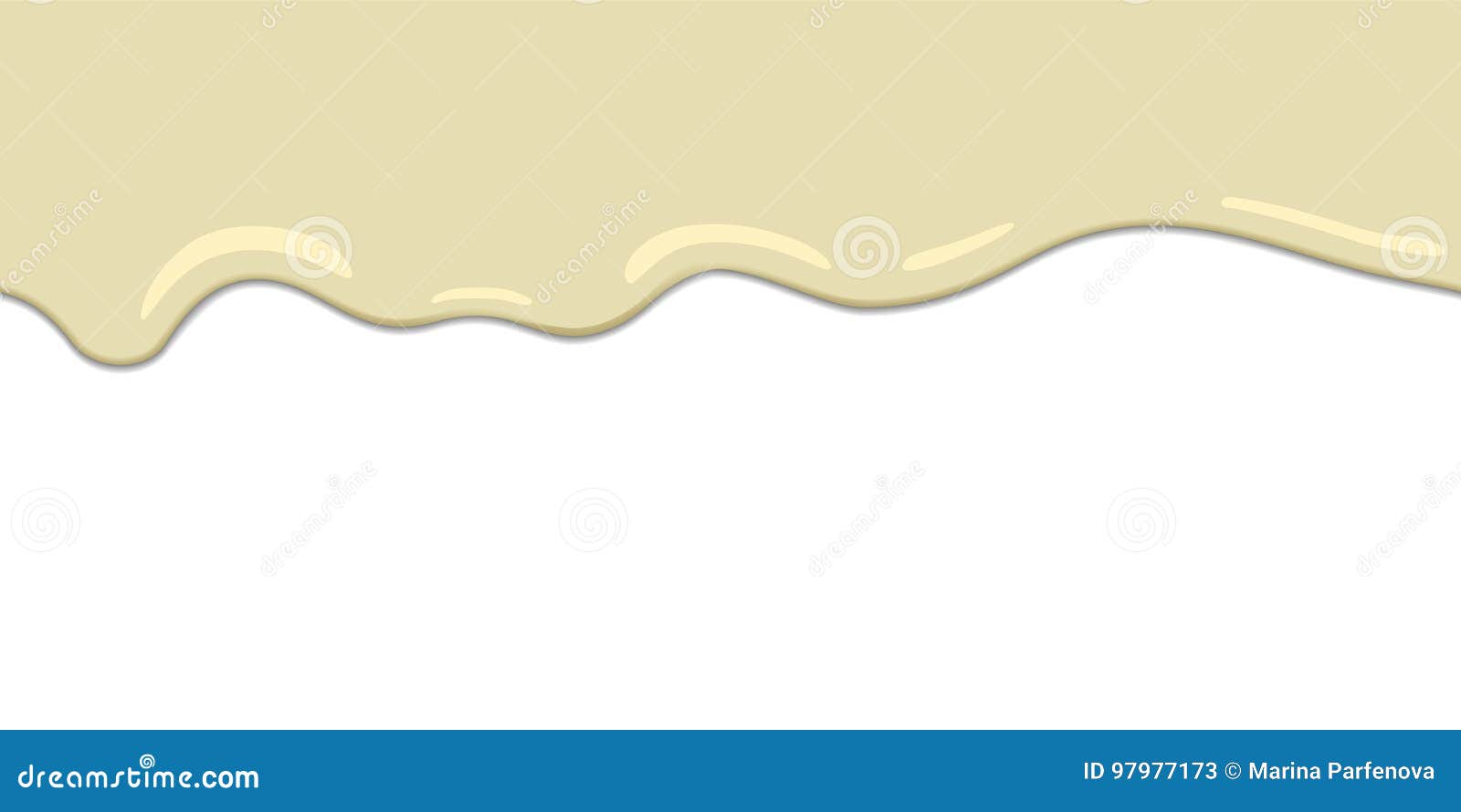 Seamless Repeatable Melted White Chocolate Stock Vector - Illustration ...