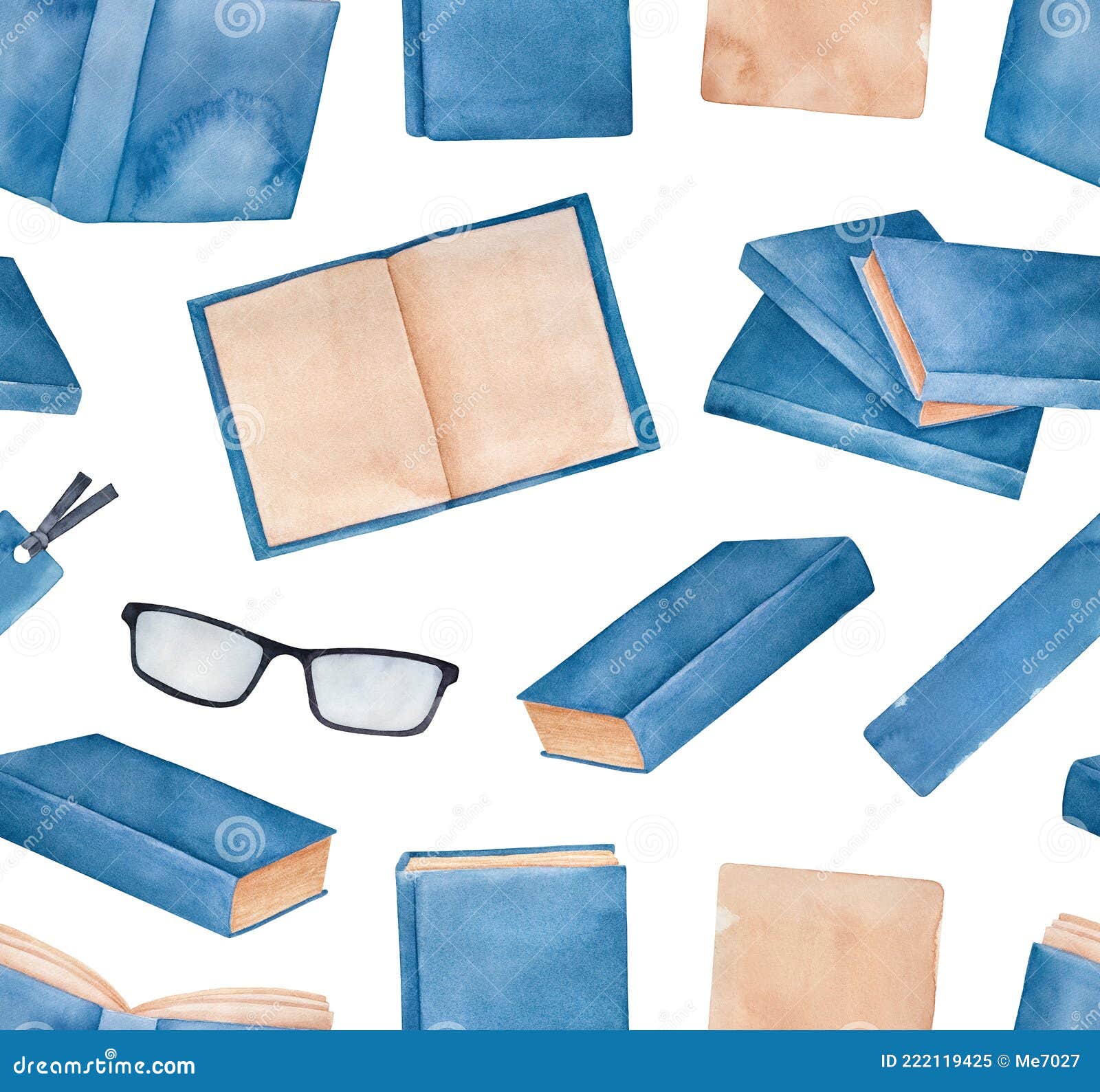 Seamless Repeatable Pattern with Many Different Books. Stock ...