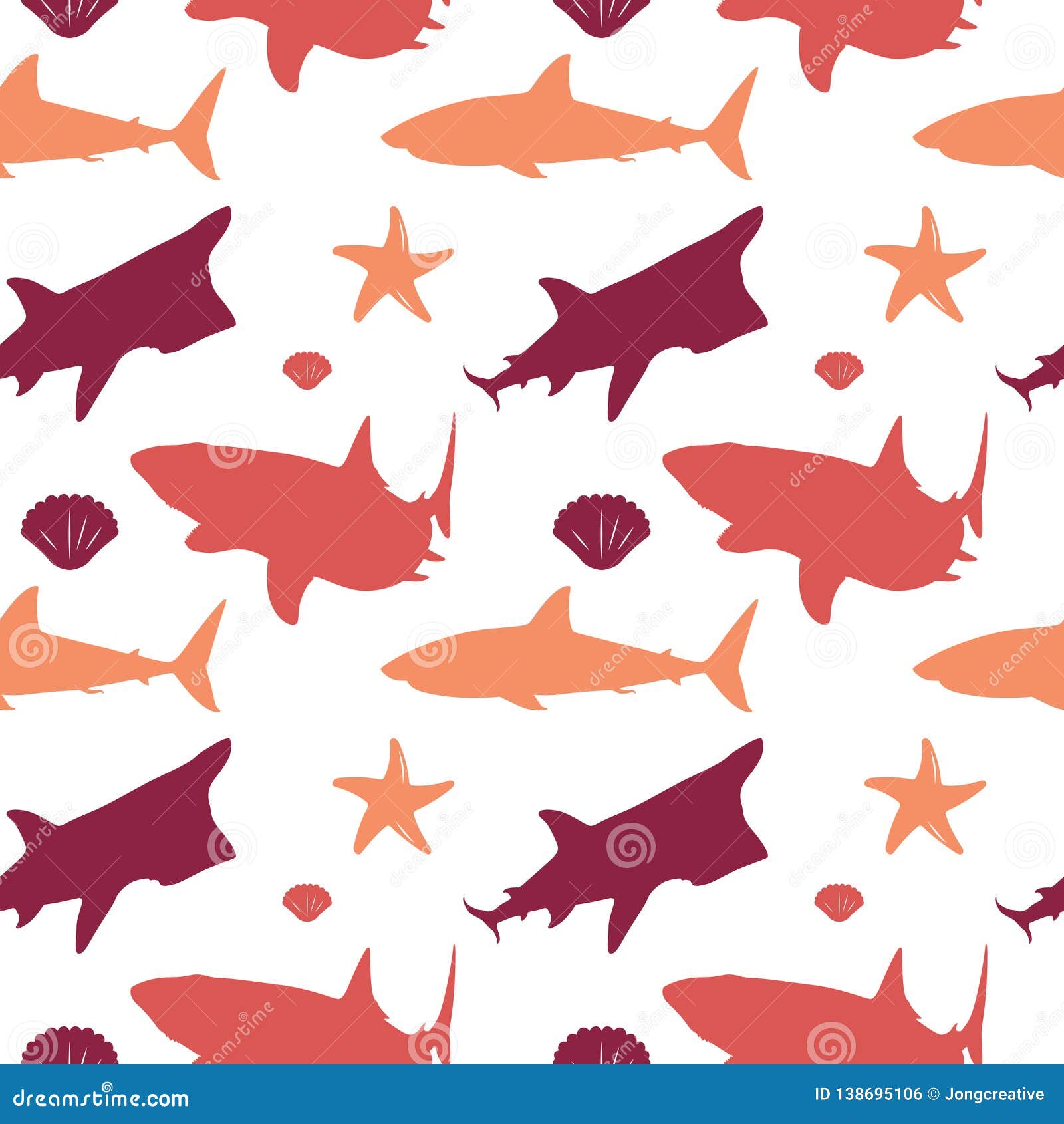 Seamless Repeatable Pattern of Shark Predator Stock Vector ... Seamless Repeatable Pattern of Shark Predator Stock Vector ...