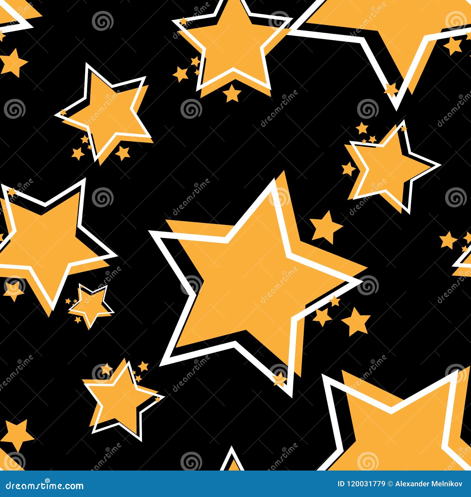 Seamless Repeating Background from Stars Stock Vector - Illustration of ...