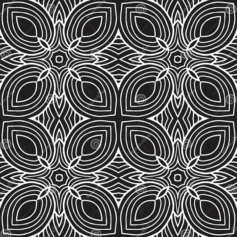 Black and White Pattern. Rangoli Pattern. Vector Pattern. Stock Vector ...