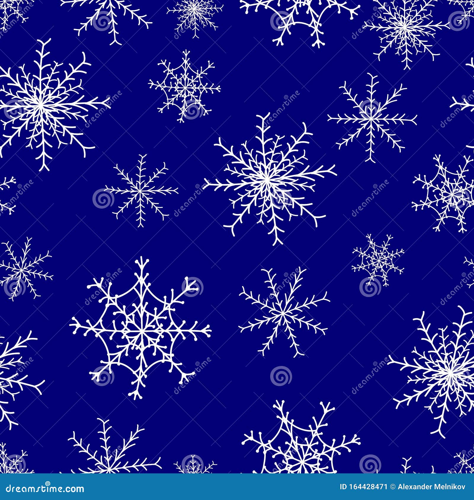 Seamless Repeating Christmas Snowflake Background Stock Vector ...