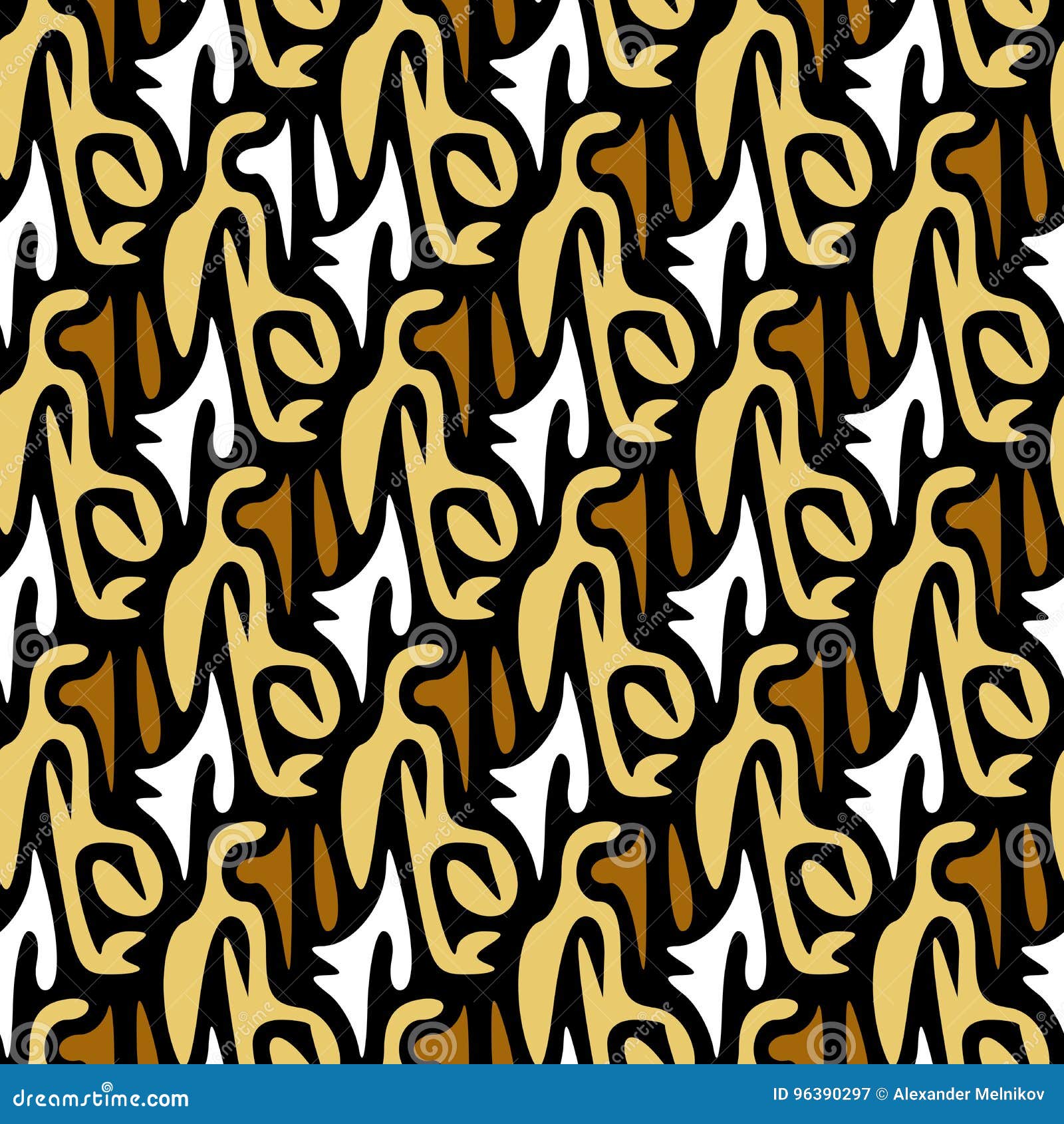 Seamless Repeating Ethnic Pattern Stock Illustration - Illustration of ...