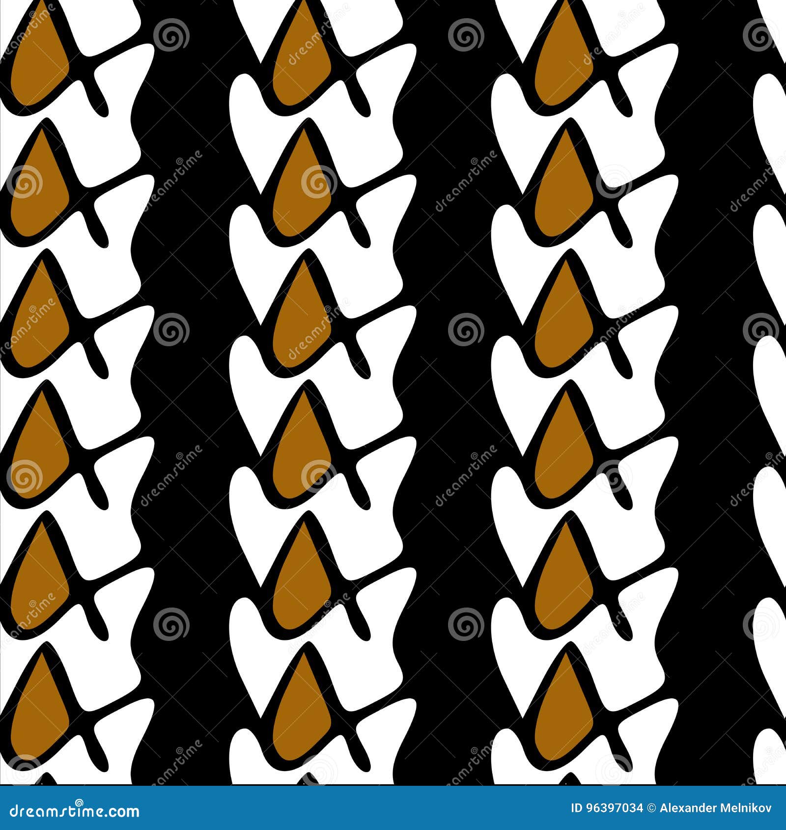 Seamless Repeating Ethnic Pattern Stock Illustration - Illustration of ...