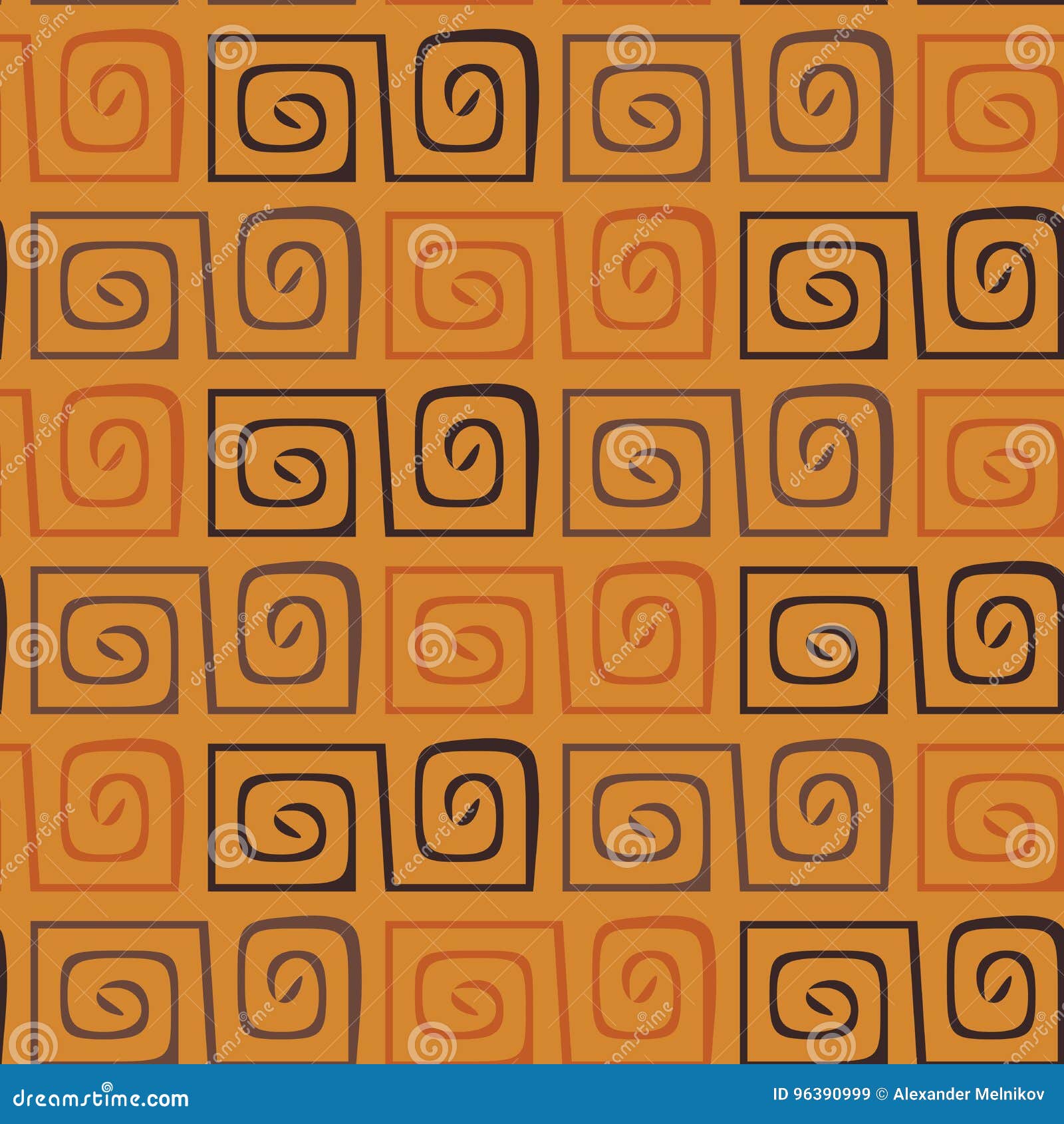 Seamless Repeating Ethnic Pattern Stock Illustration - Illustration of ...