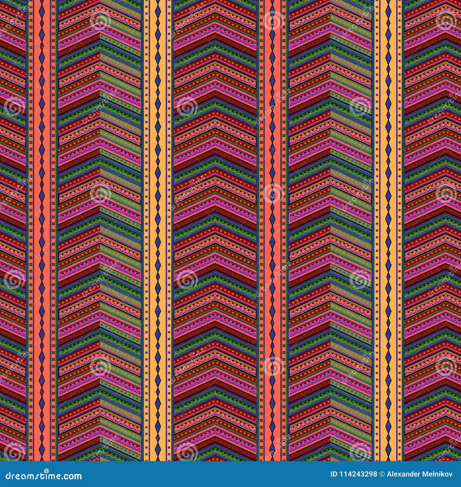 Seamless Repeating Ethnic Pattern Stock Vector - Illustration of ...