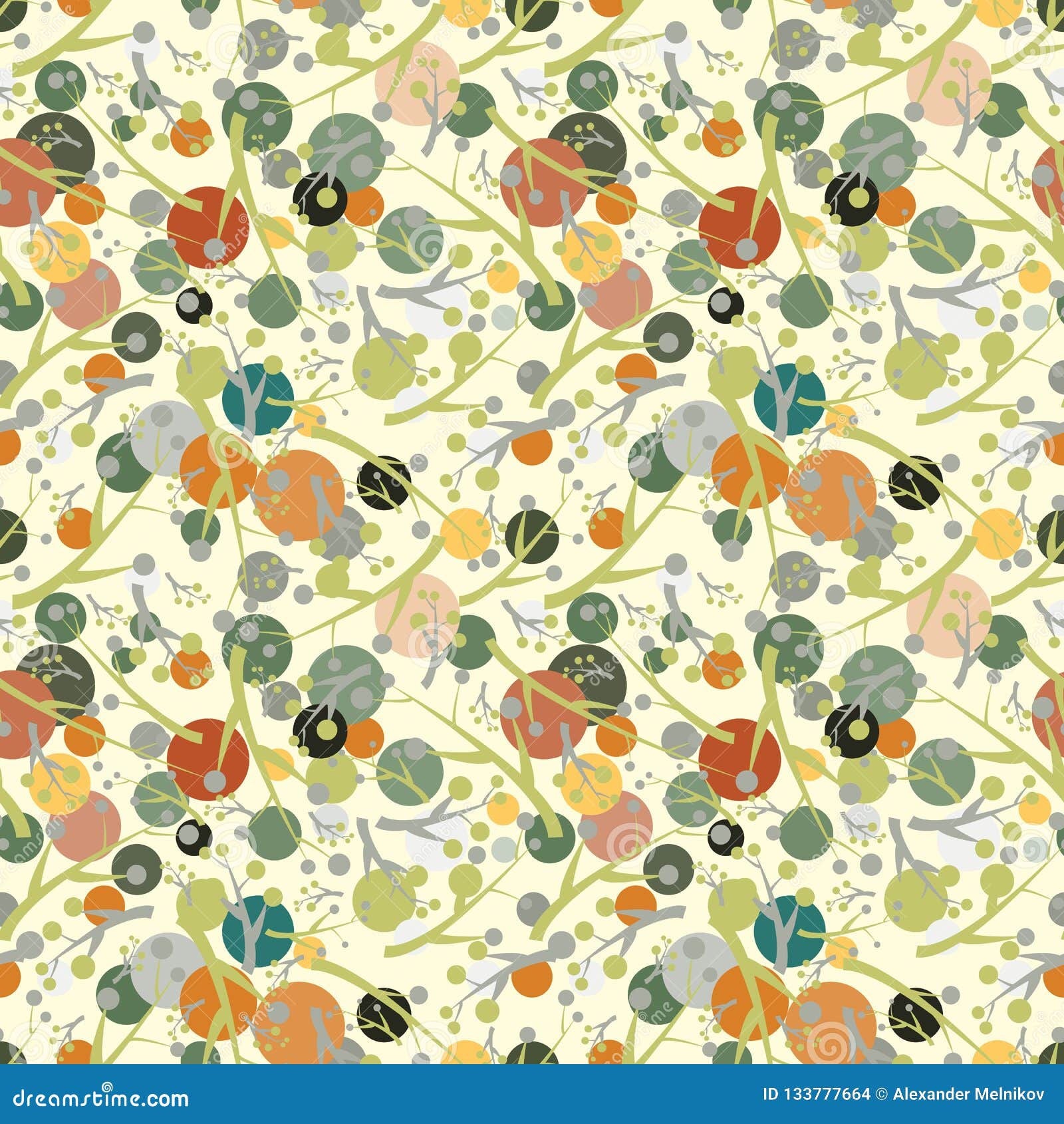 Seamless Repeating Floral Pattern Stock Vector - Illustration of ditsy ...