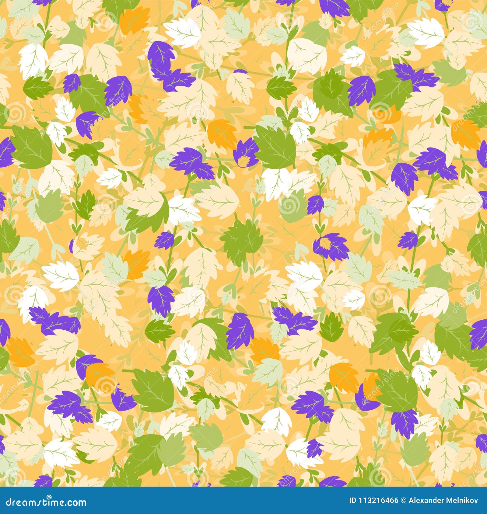 Seamless Repeating Floral Pattern Stock Vector - Illustration of little ...