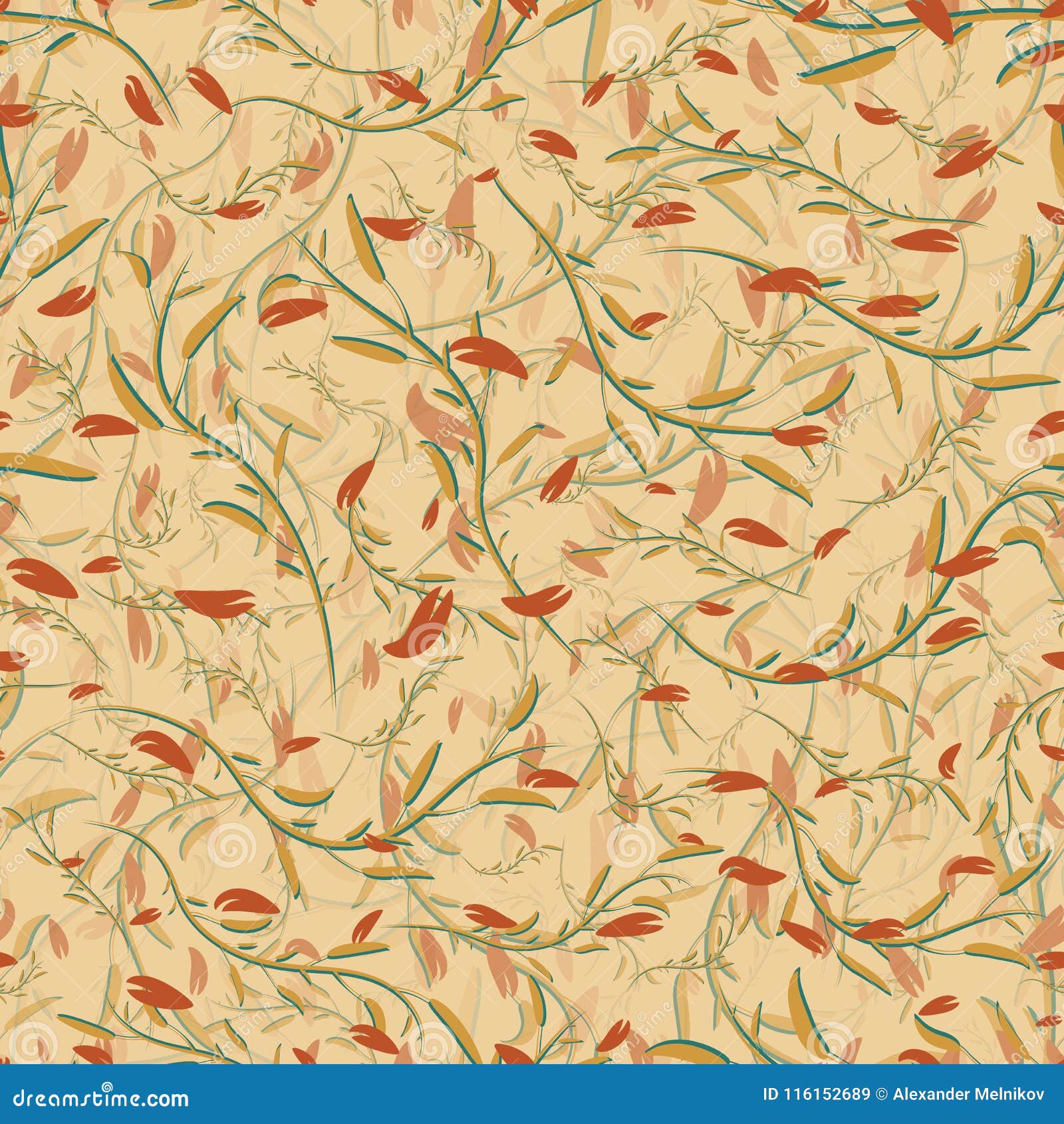 Seamless Repeating Floral Pattern Stock Vector - Illustration of ...