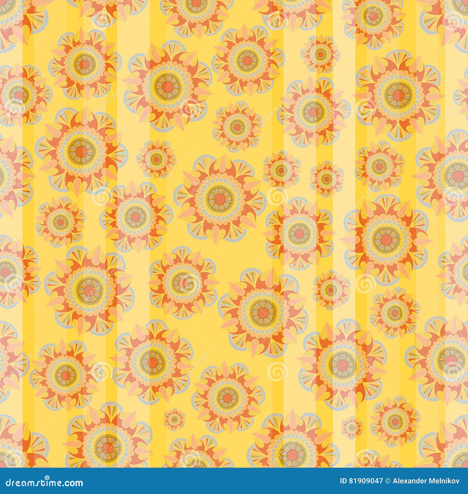 Seamless Repeating Floral Pattern Stock Vector - Illustration of leaf ...