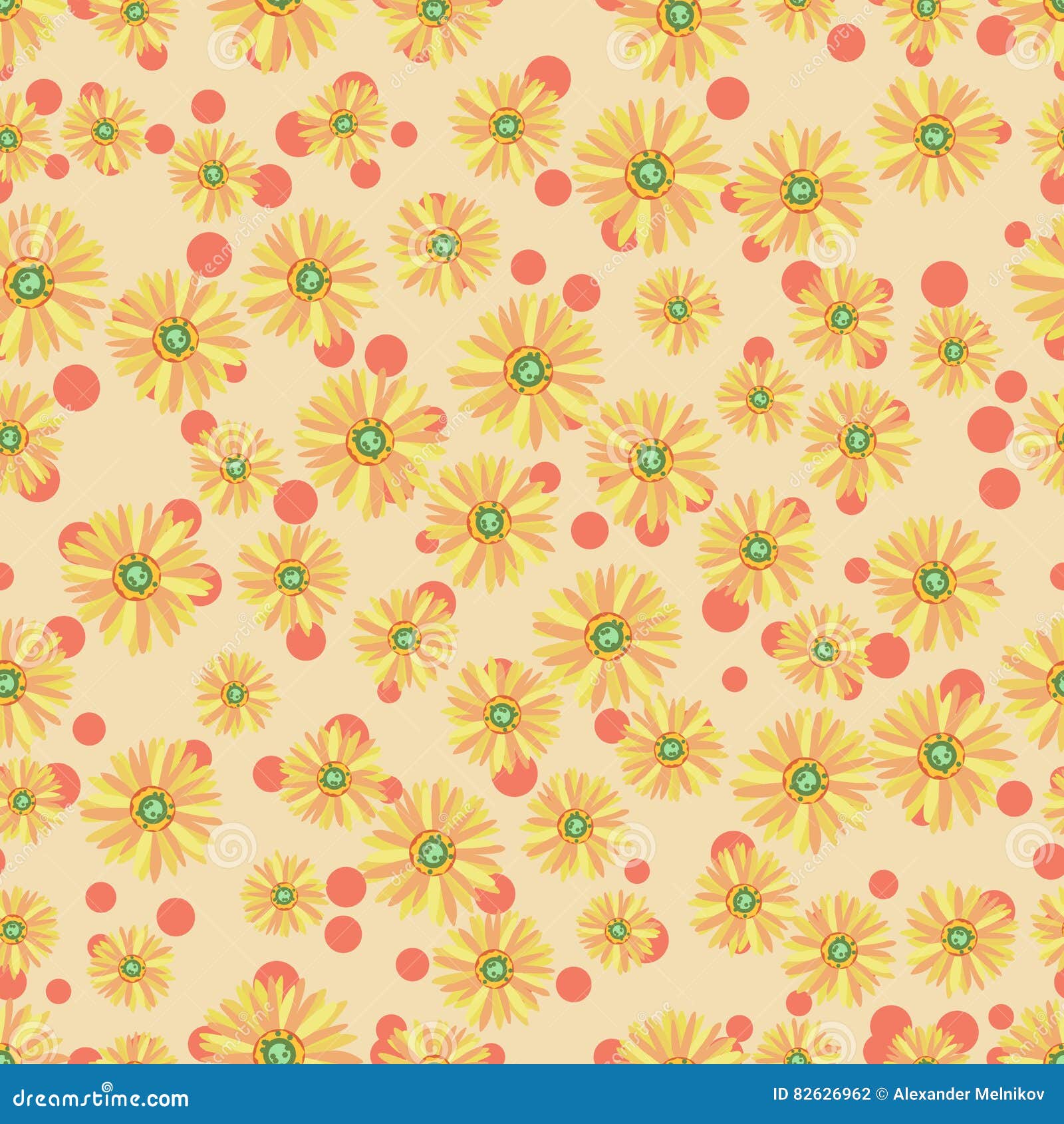 Seamless Repeating Floral Pattern Stock Vector - Illustration of ...