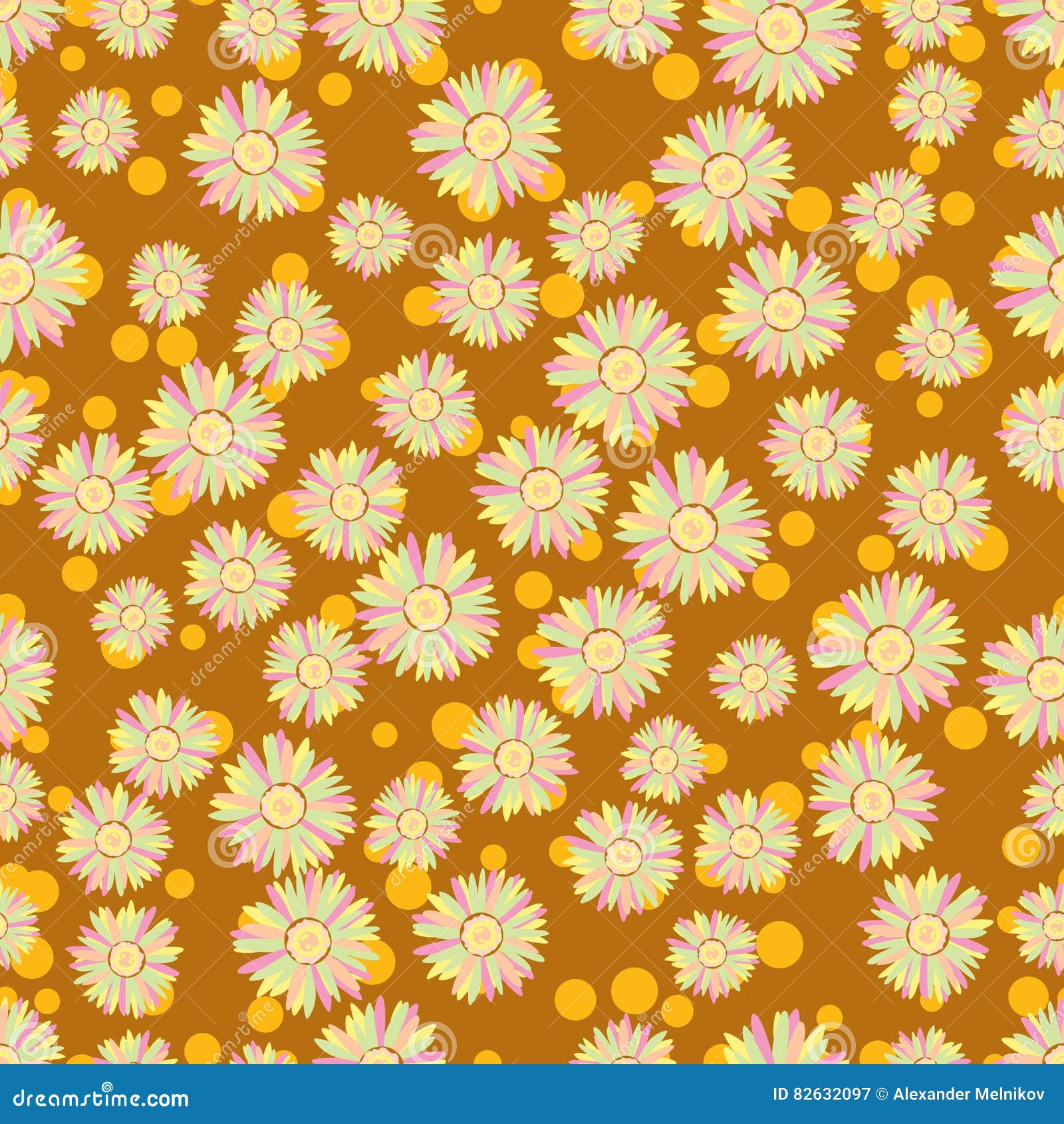 Seamless Repeating Floral Pattern Stock Vector - Illustration of nature ...