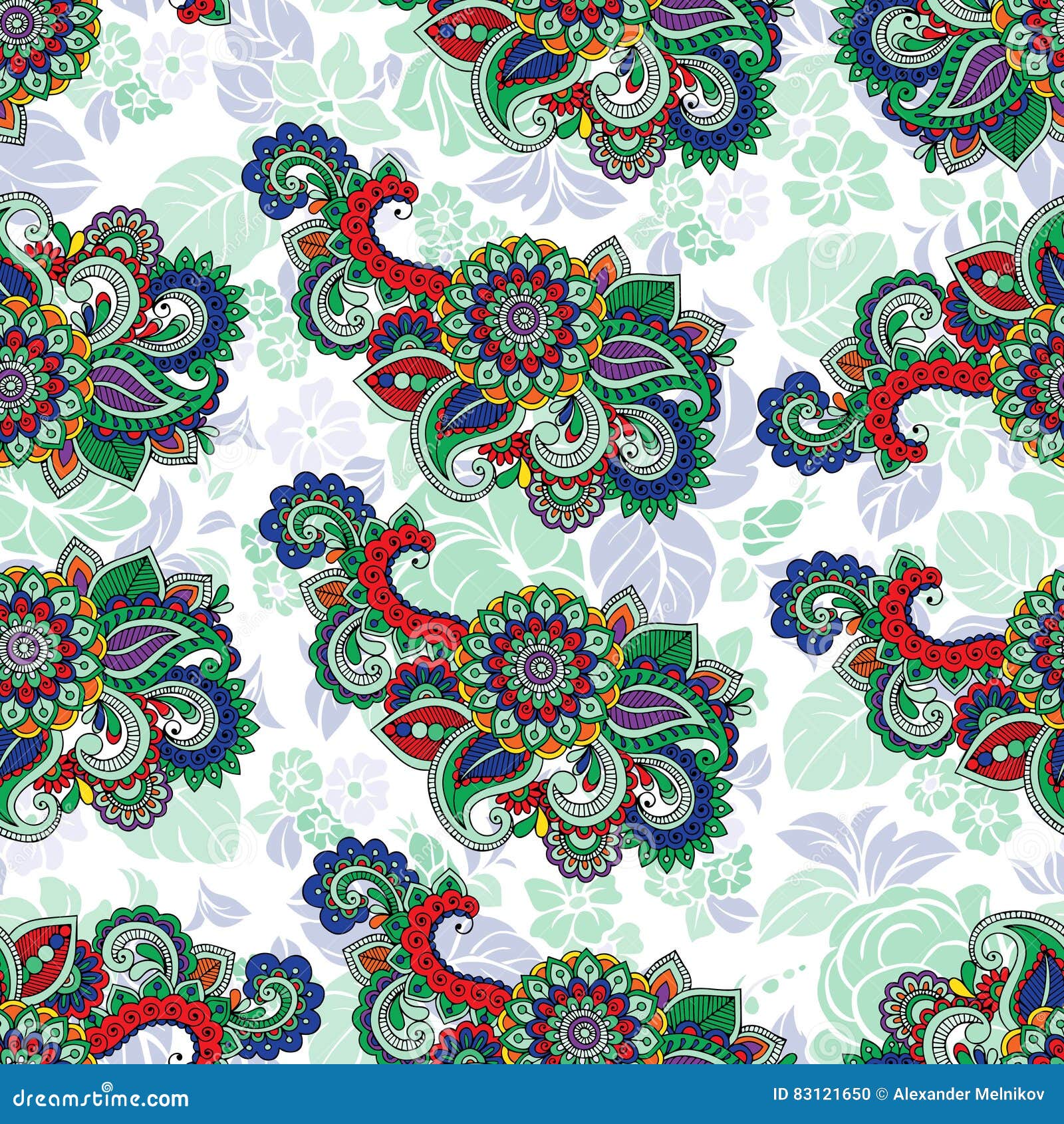 Seamless Repeating Floral Pattern Stock Vector - Illustration of cute ...