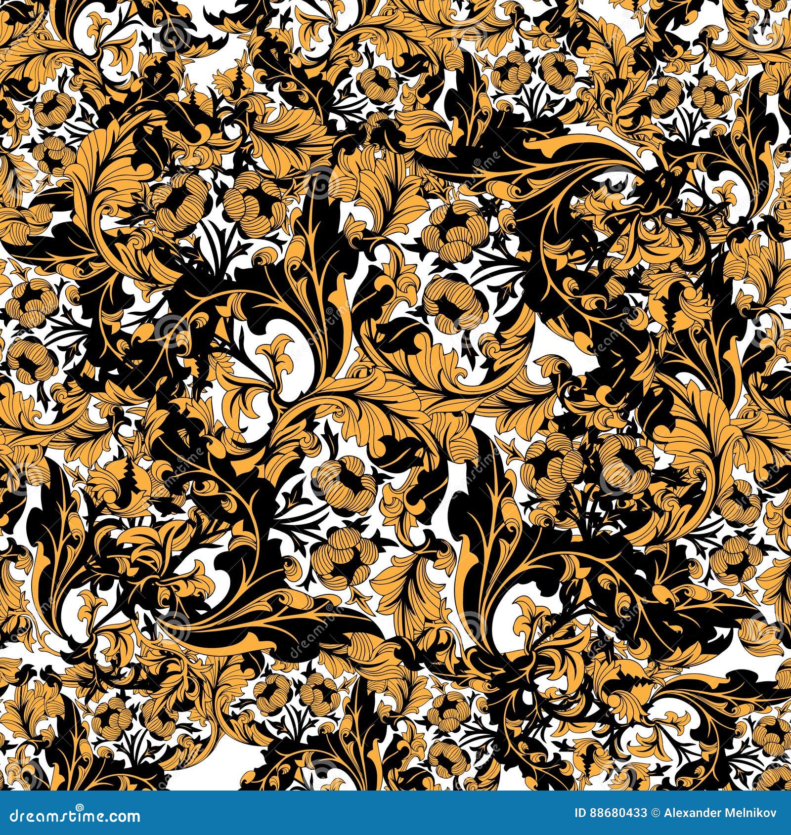 Seamless Repeating Floral Pattern Stock Vector - Illustration of ...