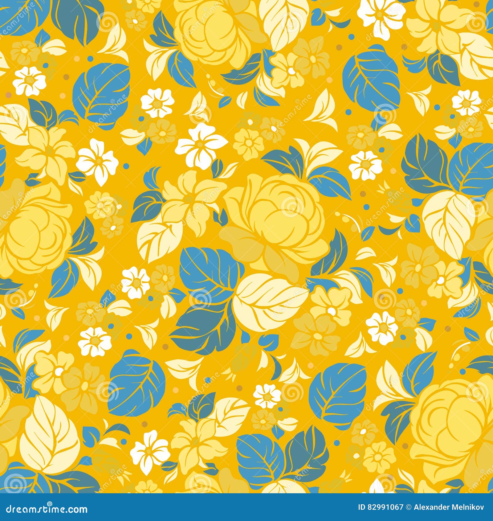 Seamless Repeating Floral Pattern.Vector Stock Vector - Illustration of ...