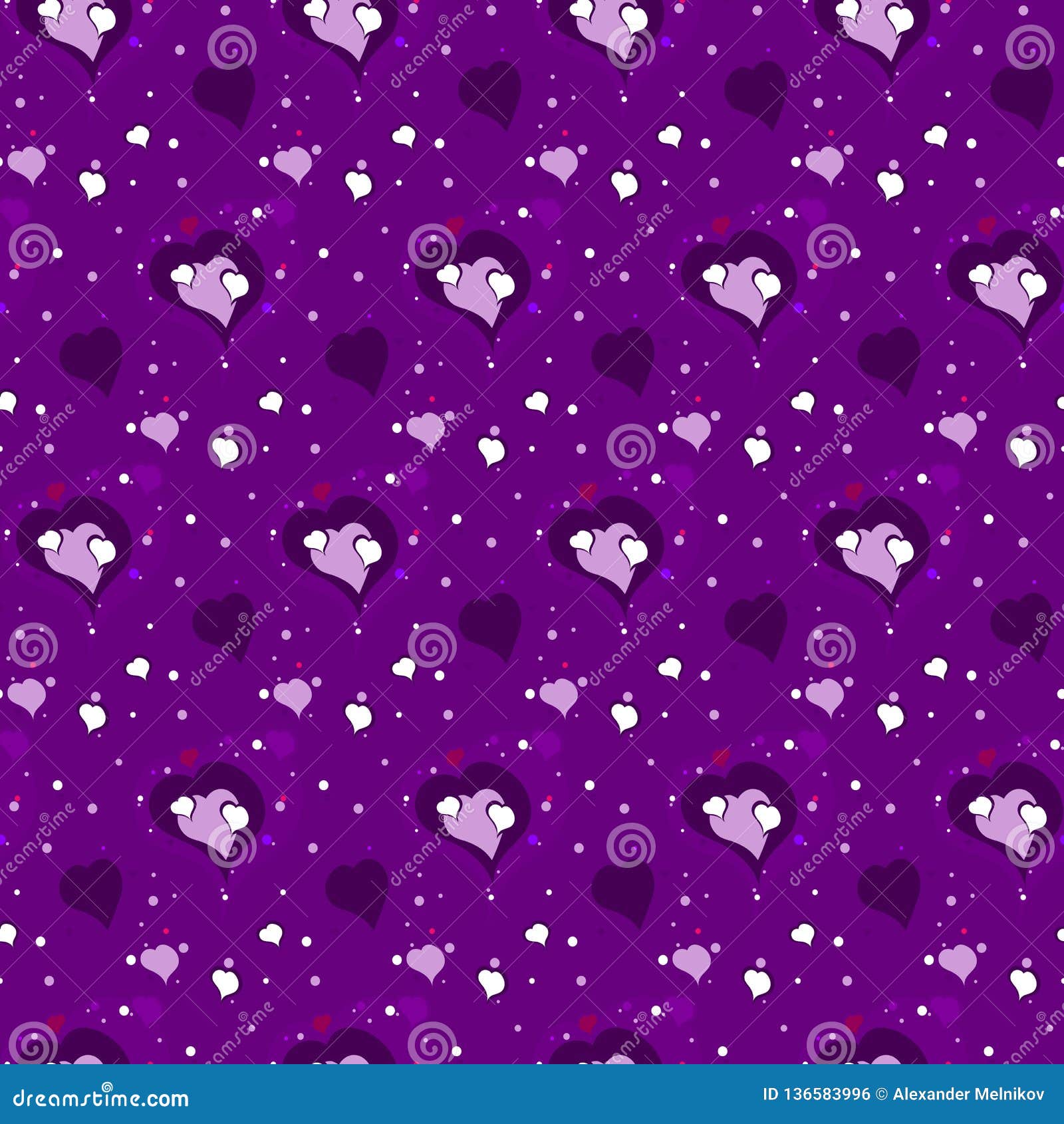 Seamless Repeating Hearts Background Stock Vector - Illustration of ...